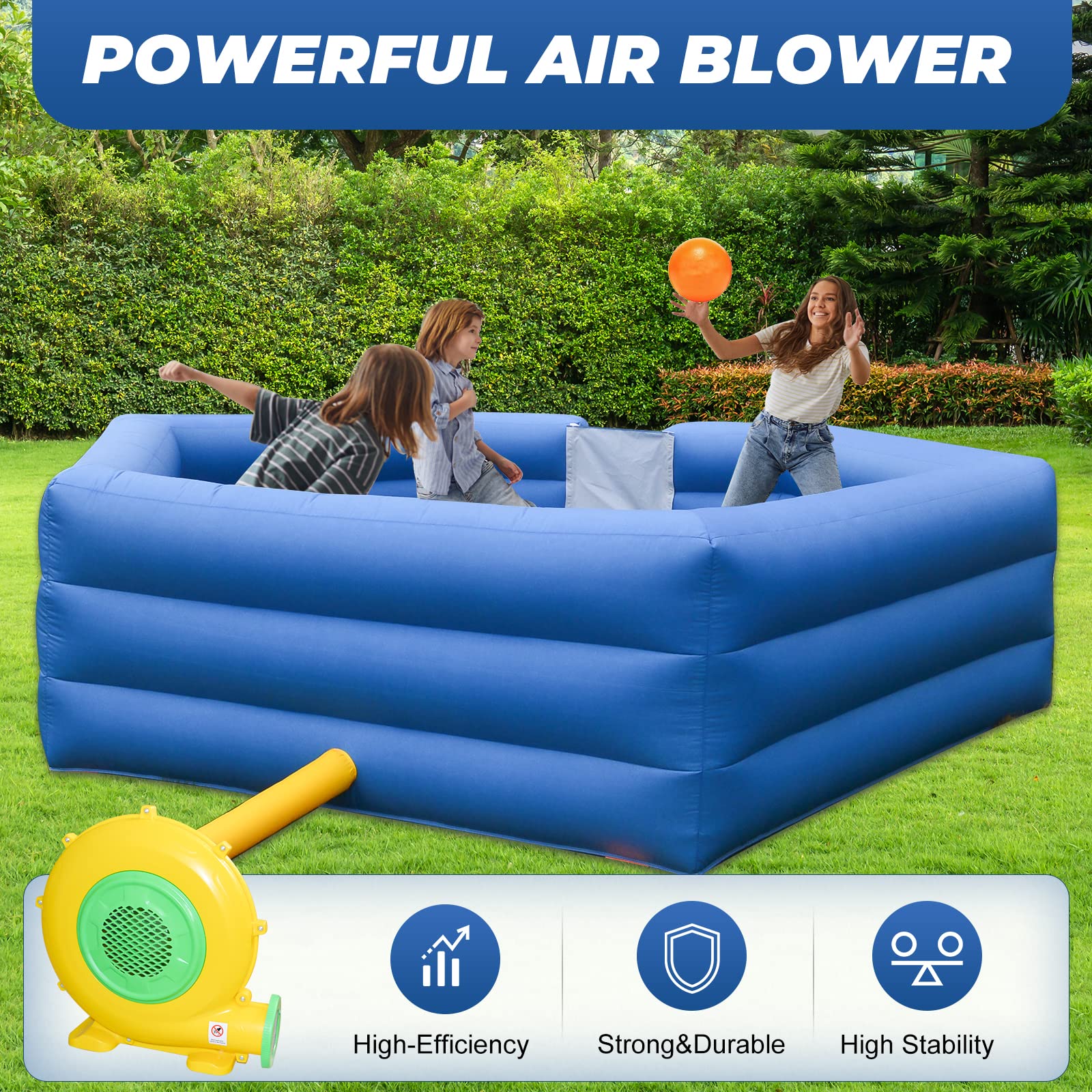 15 ft Gaga Ball Pit Portable Gagaball Court Inflatable Boxing Ring with ...