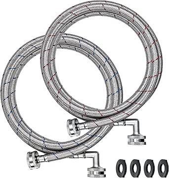 Amazon.com: Vataler Burst Proof Washing Machine Hoses 2 Pack, Hot and ...