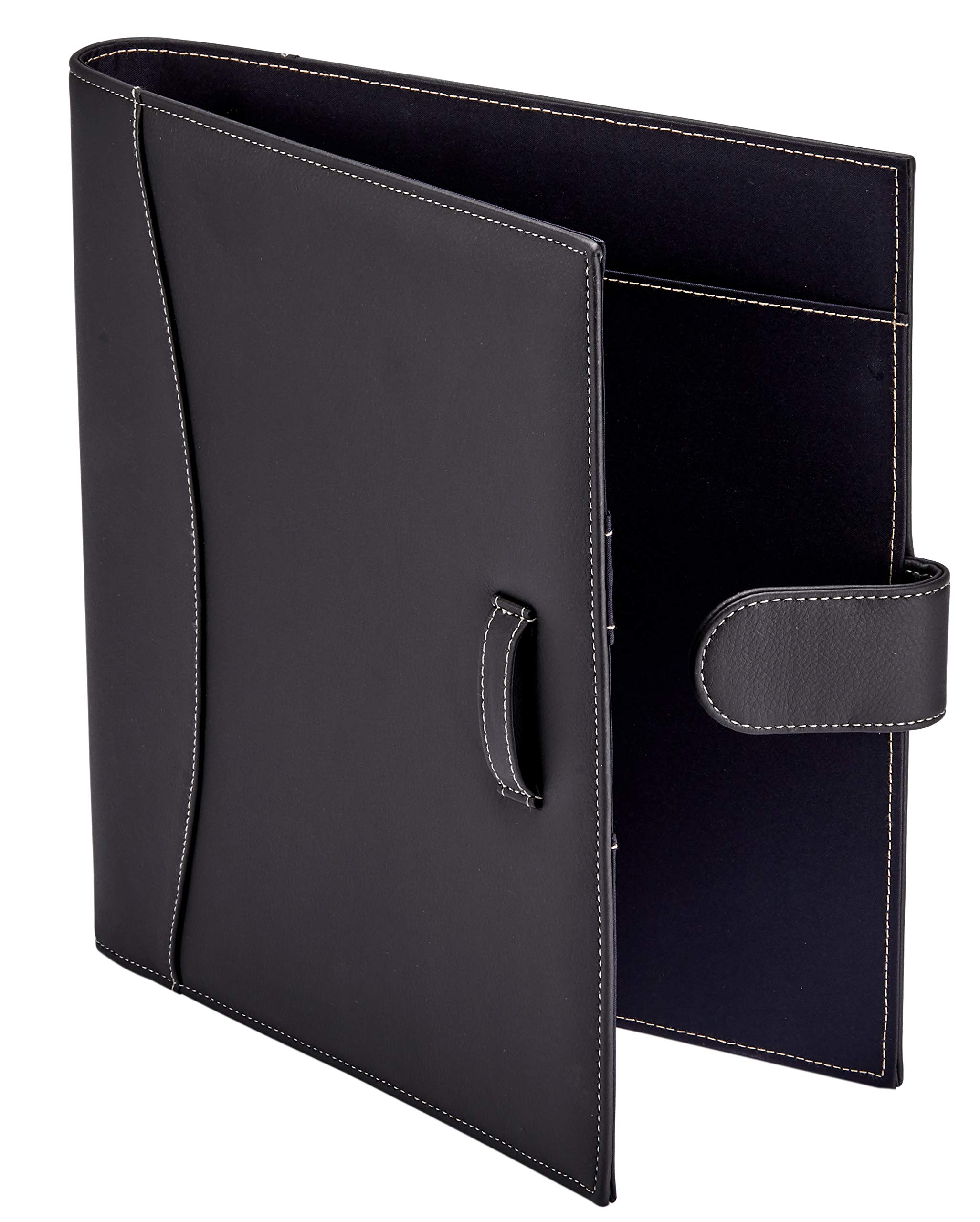 It's Academic Executive Faux Leather Portfolio Folder, Black