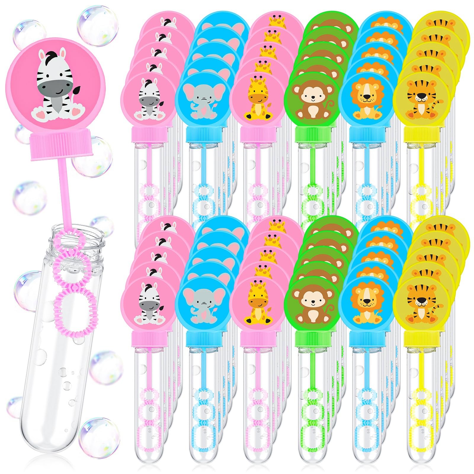 Snapklik.com : Poen 60 Pcs Big Safari Party Bubble Wands Bulk 35 ML ...