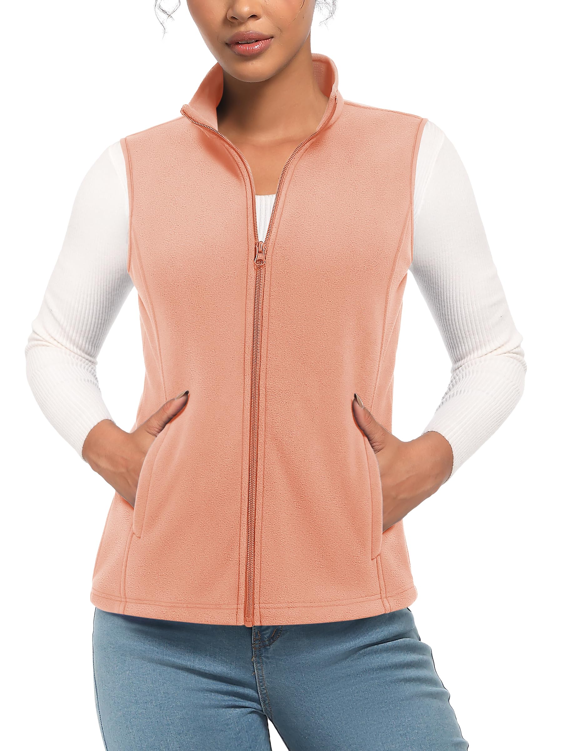 Amazon.com: TACVASEN Women's Fleece Vest Lightweight Warm Vests ...