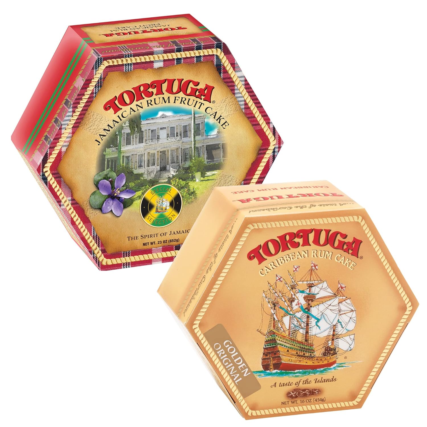 Amazon.com: TORTUGA Golden Original and Jamaican Rum Fruit Cake - 2 ...