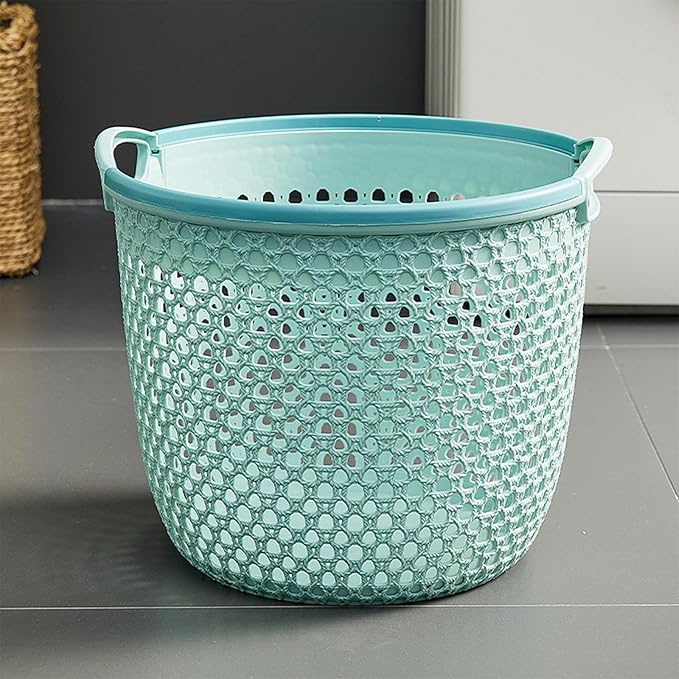 Amazon.com: Flexible Laundry Basket with Handles, Portable Round Bin ...
