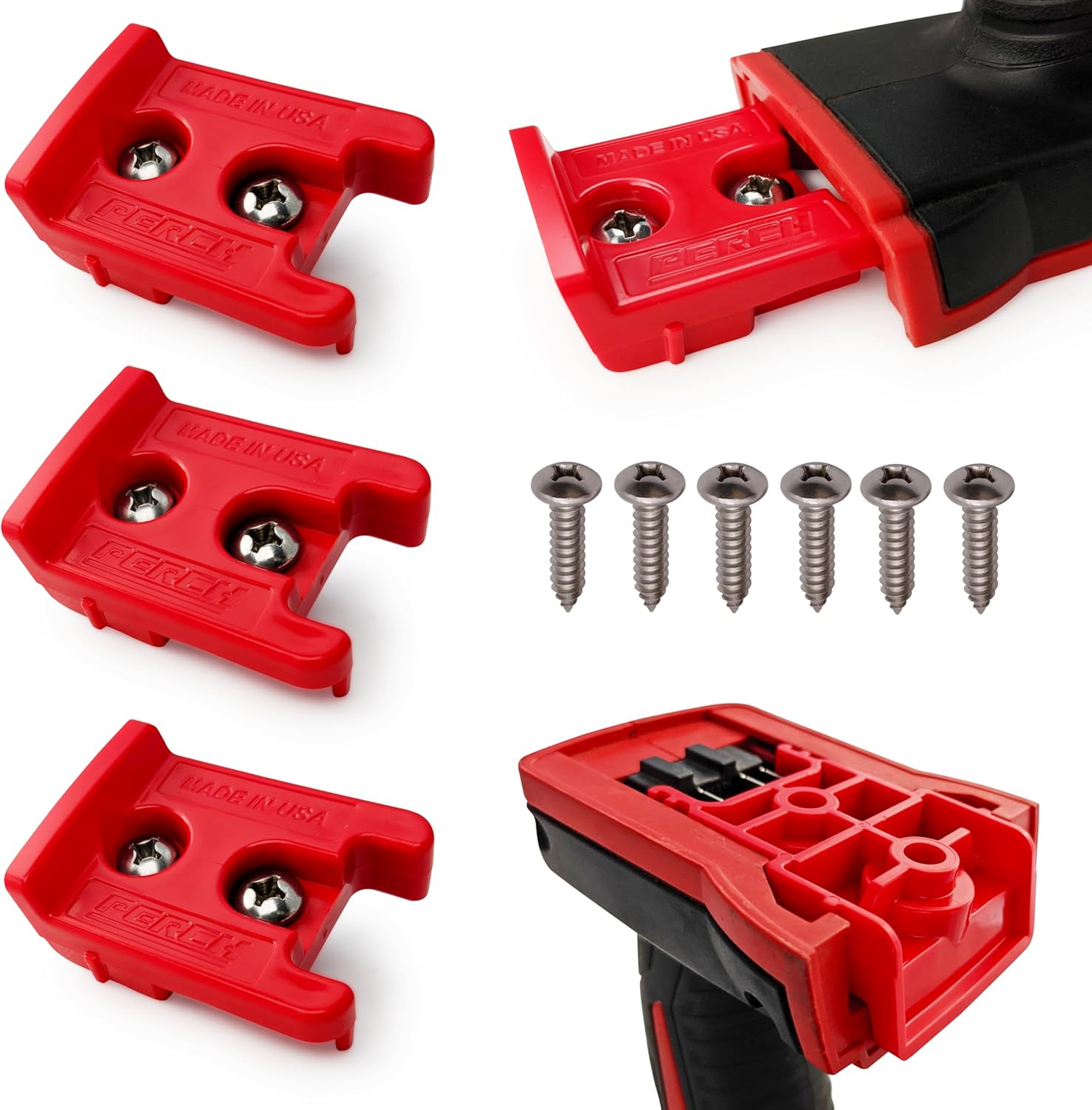 PERCH Tool Organization for Milwaukee M18 18v Tools (3pc) | Made in USA ...