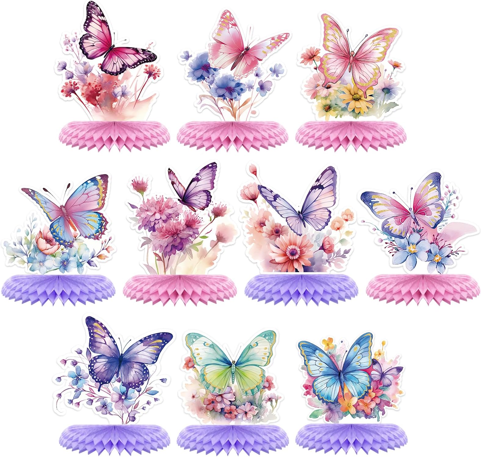 Amazon.com: 10PCS Butterfly Centerpieces for Tables Butterfly Girls ...