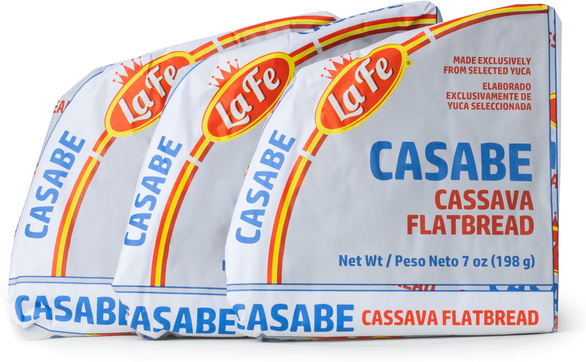 Amazon.com: La Fe Casabe Cassava Bread 7oz - 3 Pack - Authentic ...