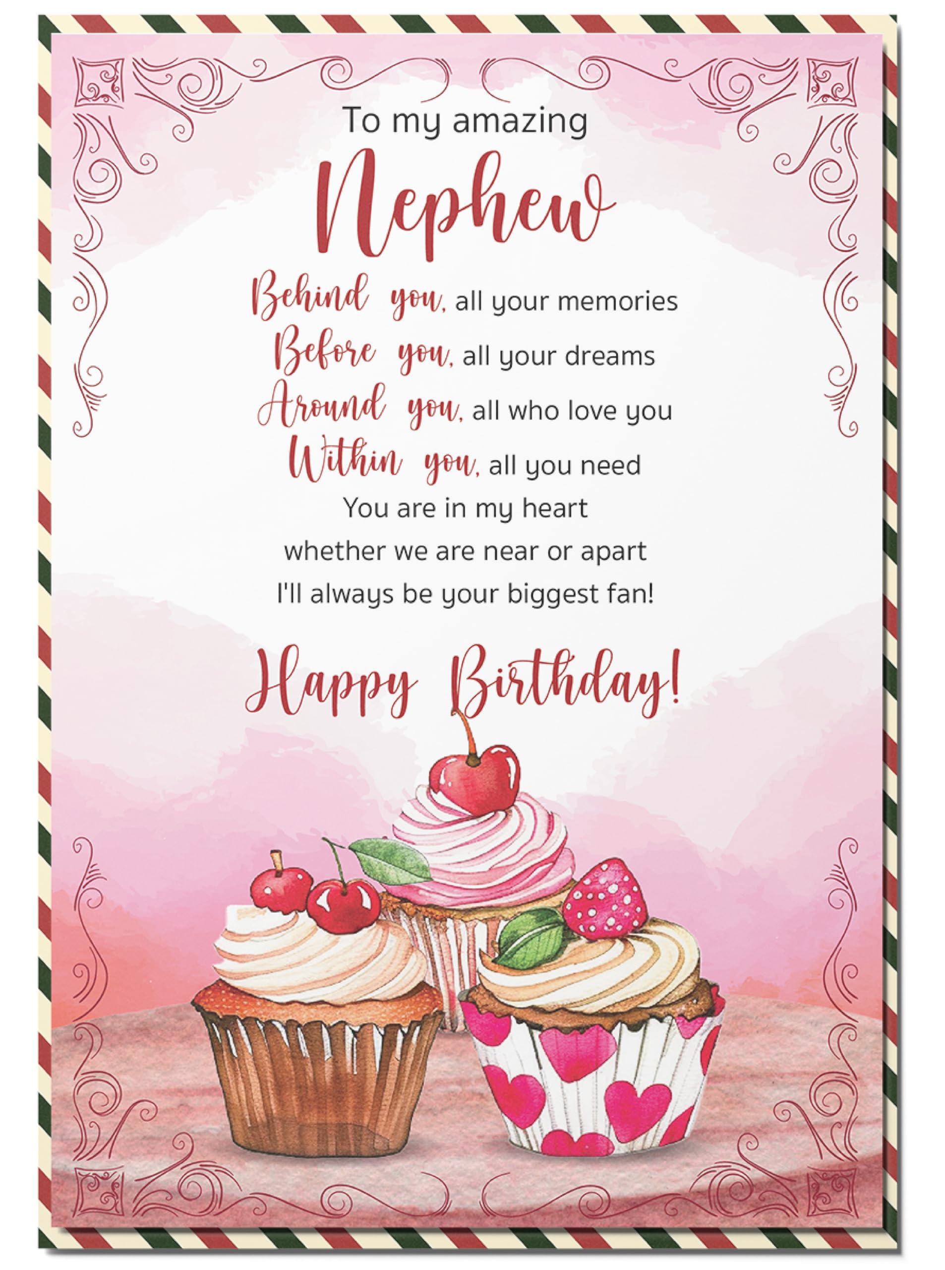 Amazon.com : BlinkWishes Birthday Card for Nephew, Happy Birthday ...
