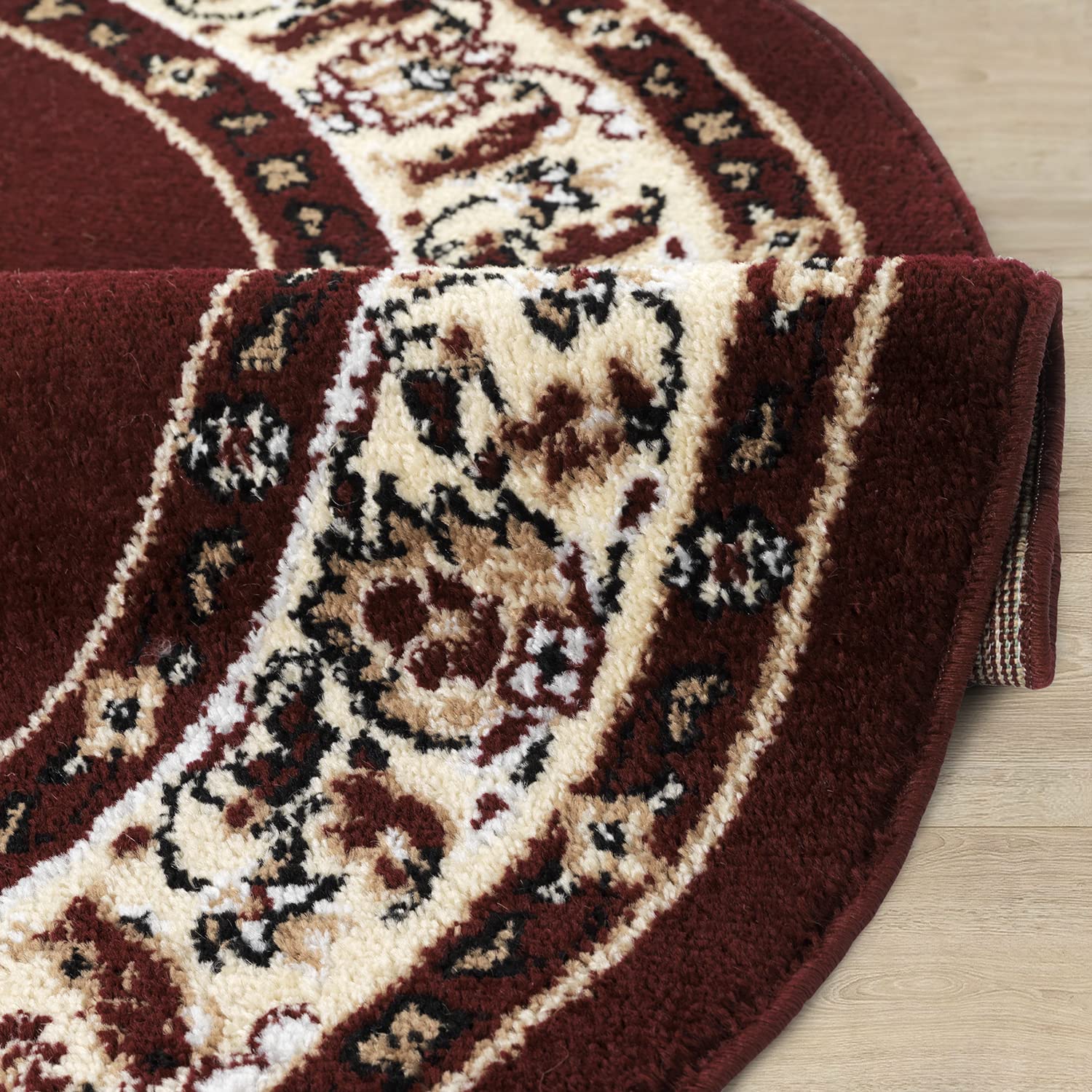 Antep Rugs Oriental 5x5 Traditional Medallion Indoor Round Area Rug ...