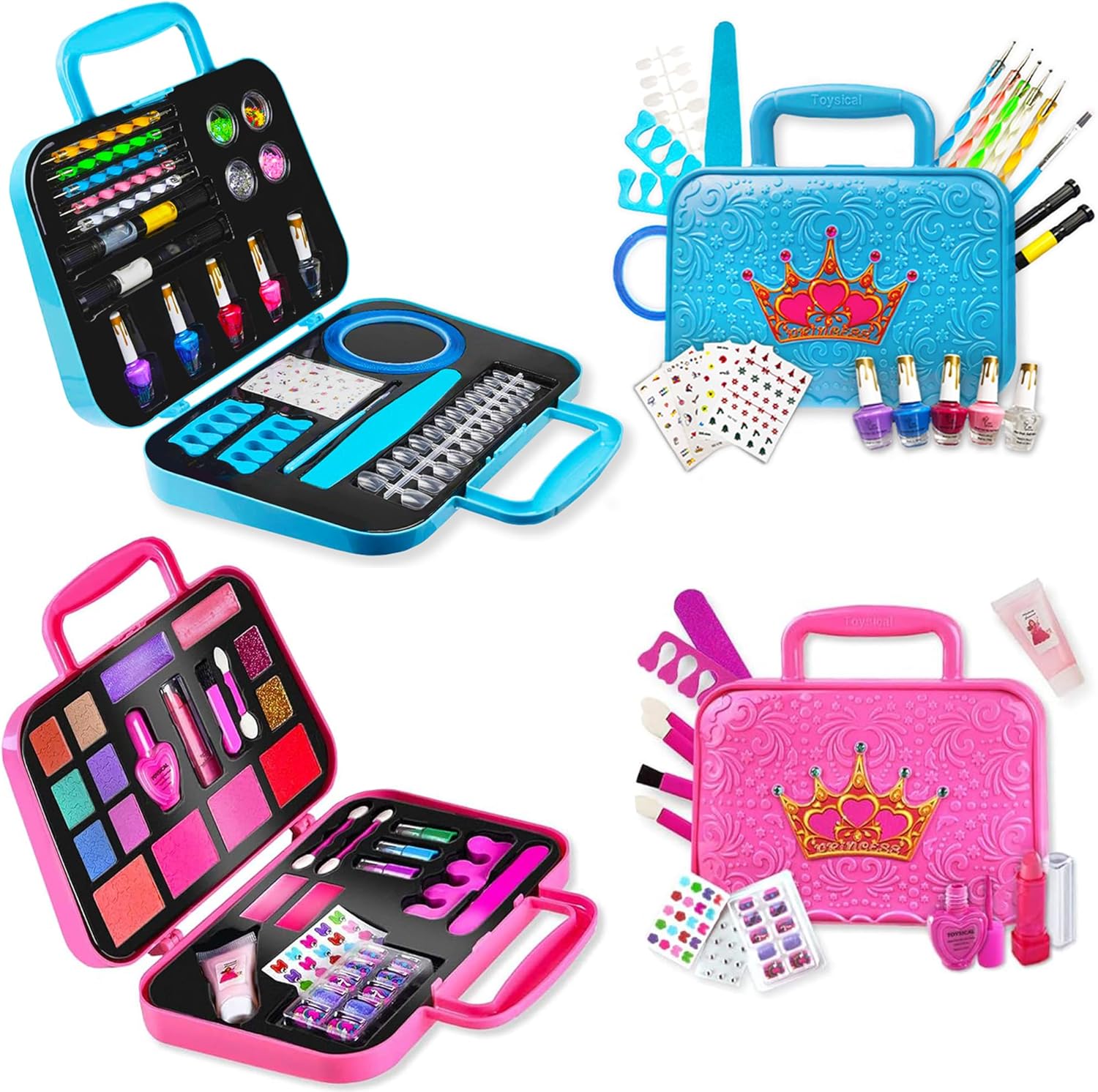 Amazon.com: Toysical Kids Makeup Kit for Girl - Real, Non Toxic Makeup ...