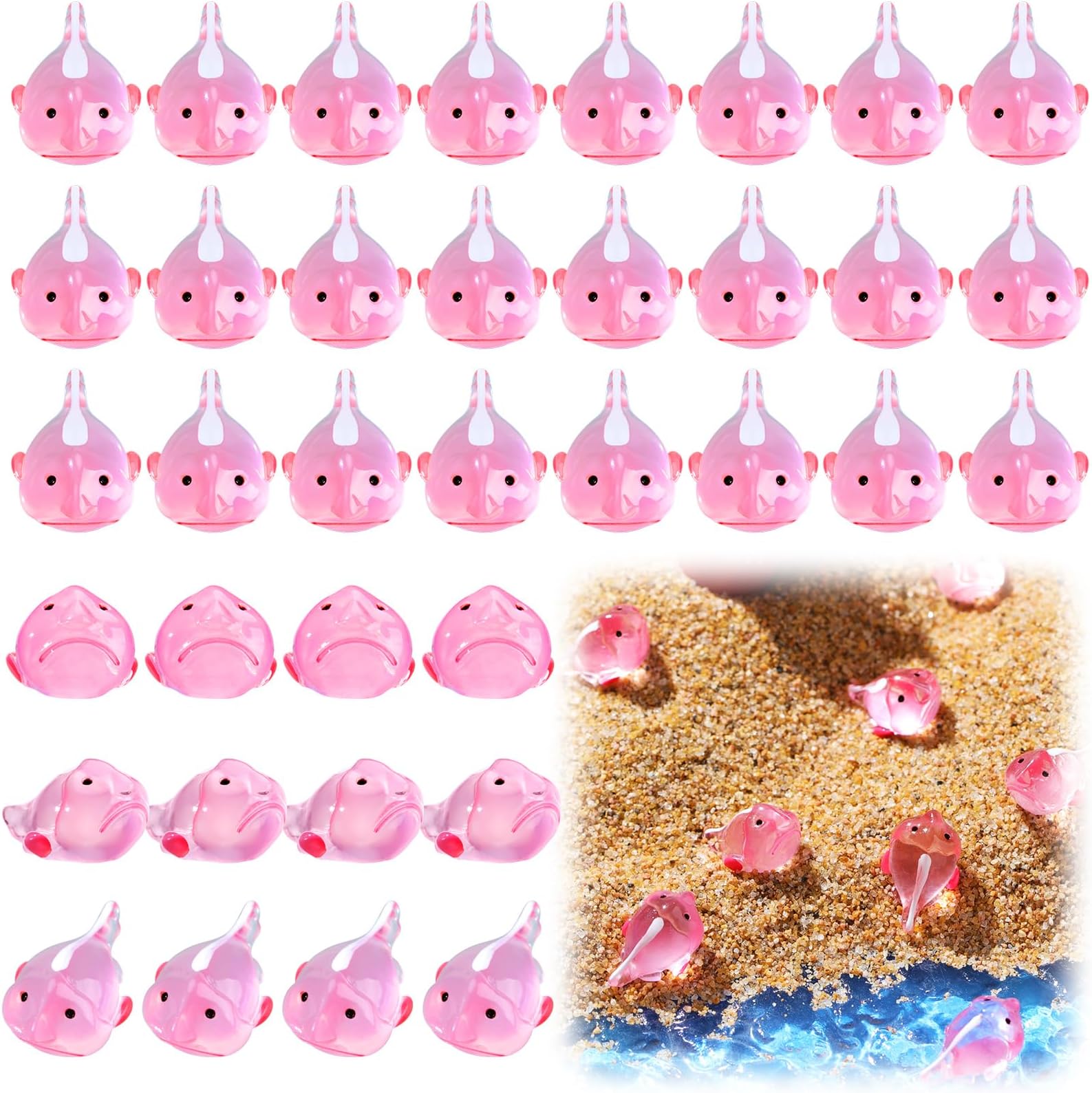 Amazon.com: Barydat 96 Pcs Fake Glow in The Dark Fish Mini Resin Fish ...