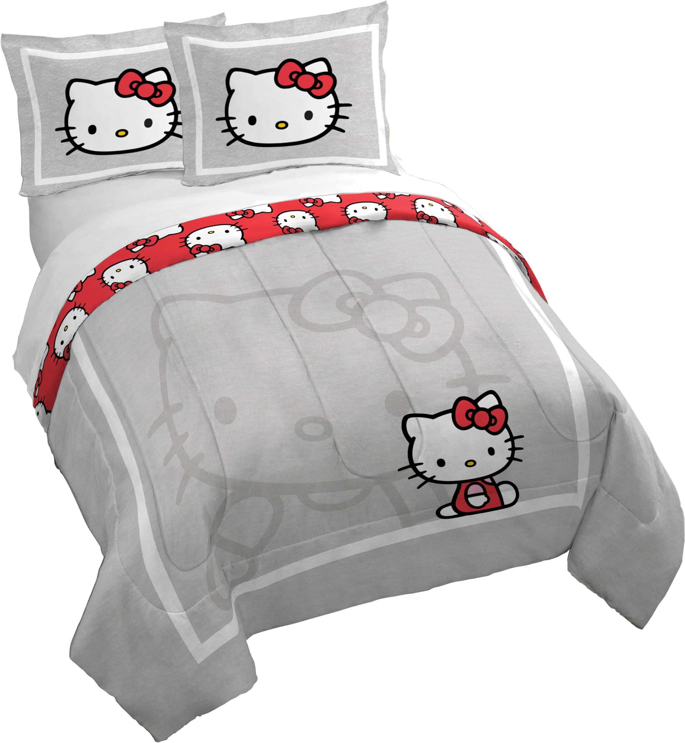 Amazon.com: Hobby Lobby Hello Kitty Satin Comforter & Sham, Full/Queen ...