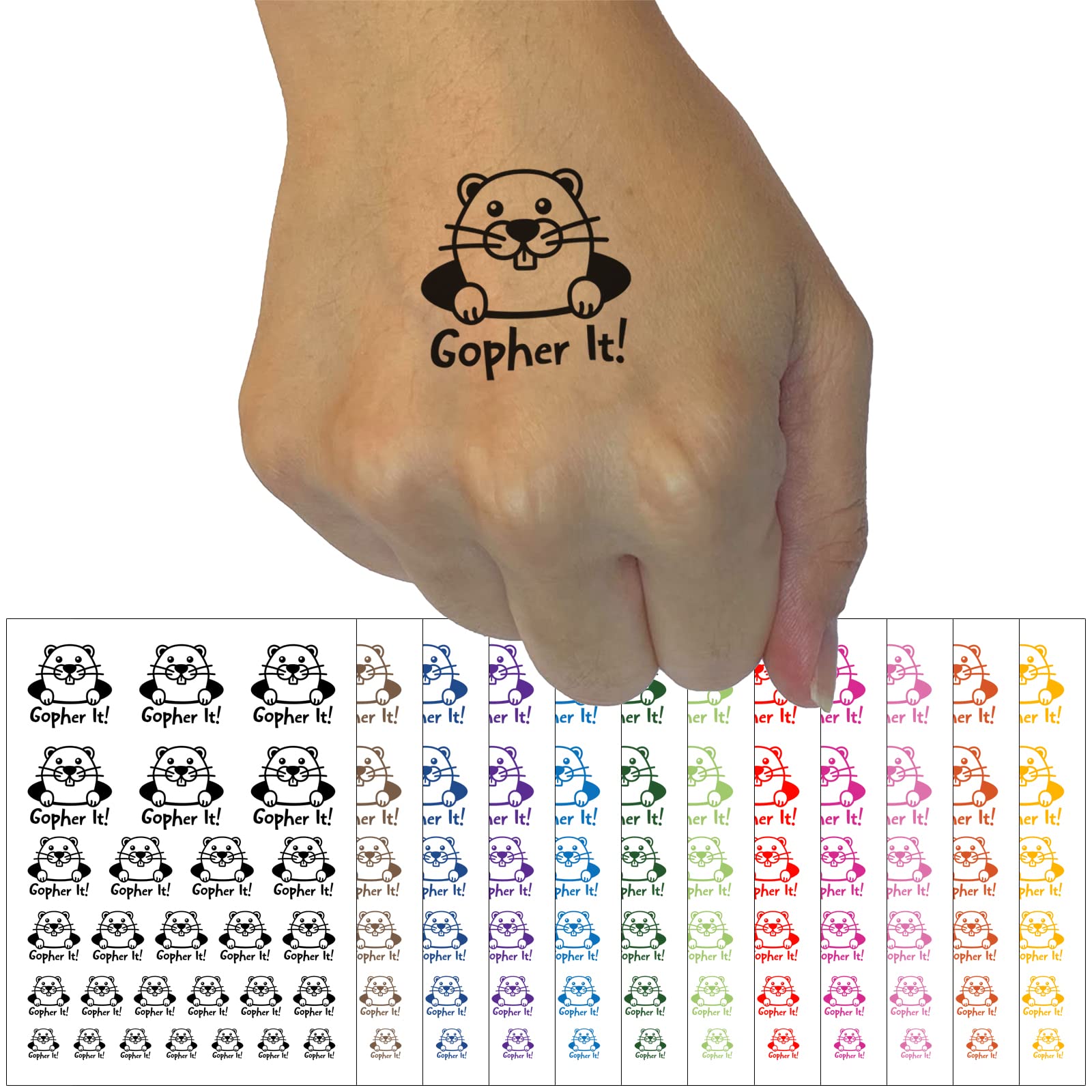 Gopher Tattoos Cute Little Gopher Emerging His Hole Stock Photo