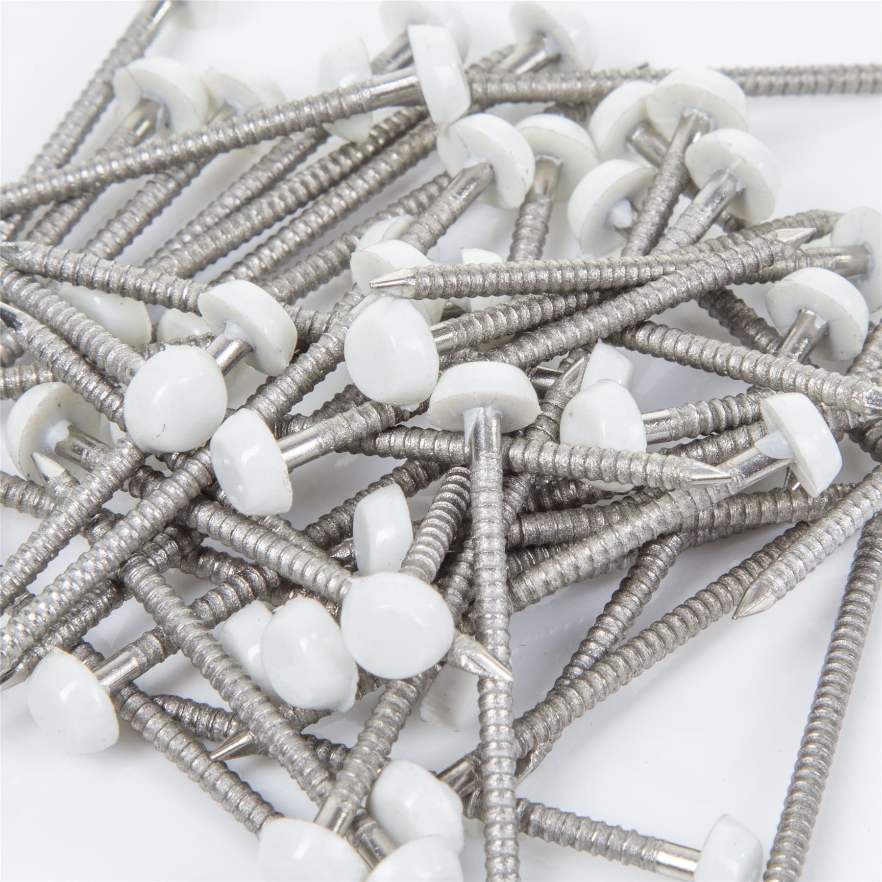 25x Steel 30mm Poly Topped Cladding Pins - Roofing/UPVC/Window/Soffit ...