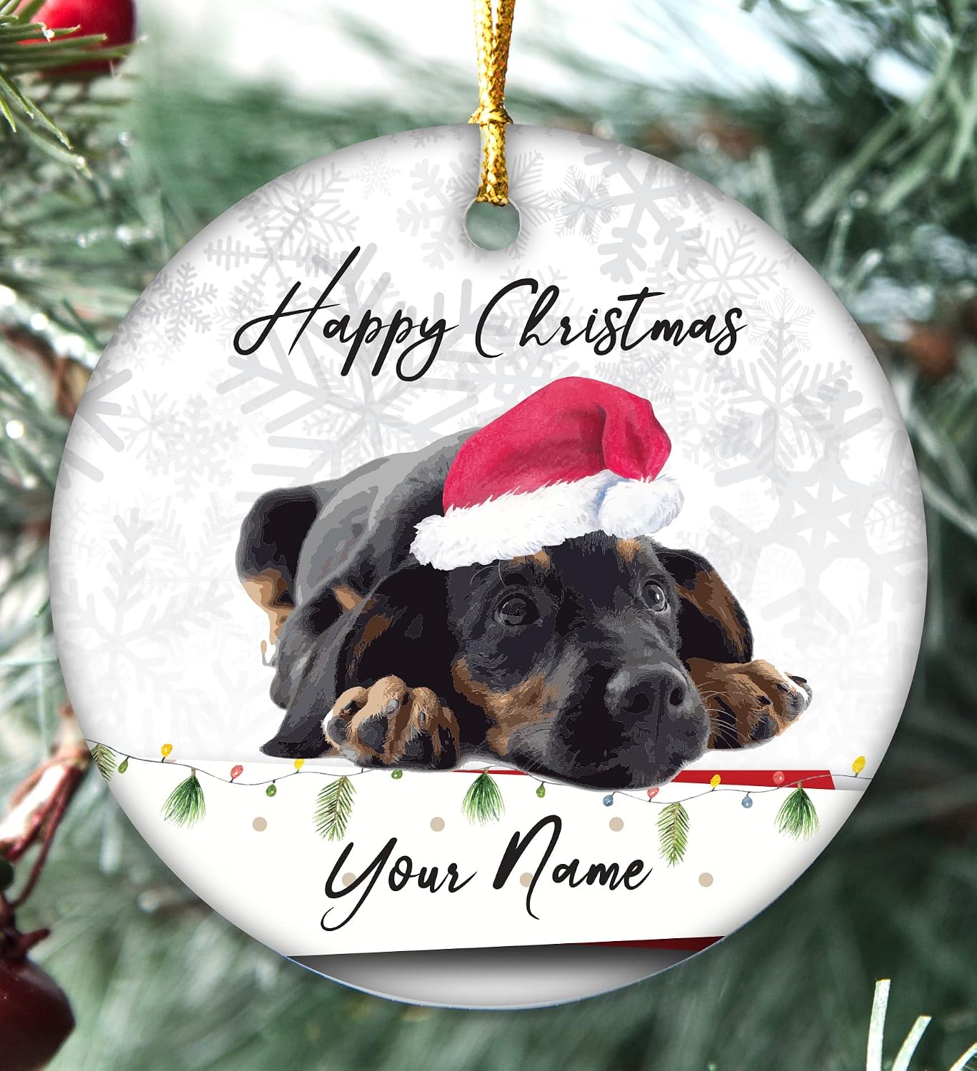 Handmade personalised Dogs Christmas Bauble Puppy Pet Xmas Gift Tree ...