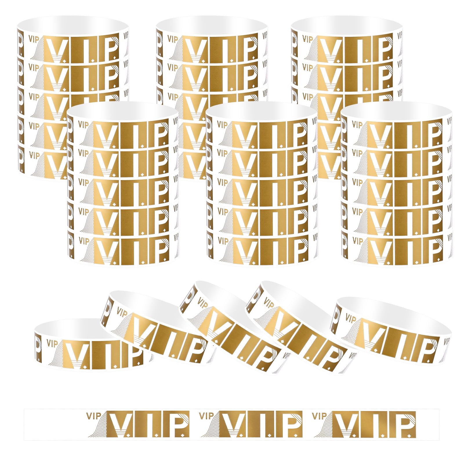 Amazon.com : 100 Pcs VIP Wristbands for Events Waterproof Wrist Bands ...