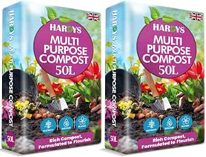 Hardys 100L Multi Purpose Compost - Potting & Seed Compost for Outdoor ...