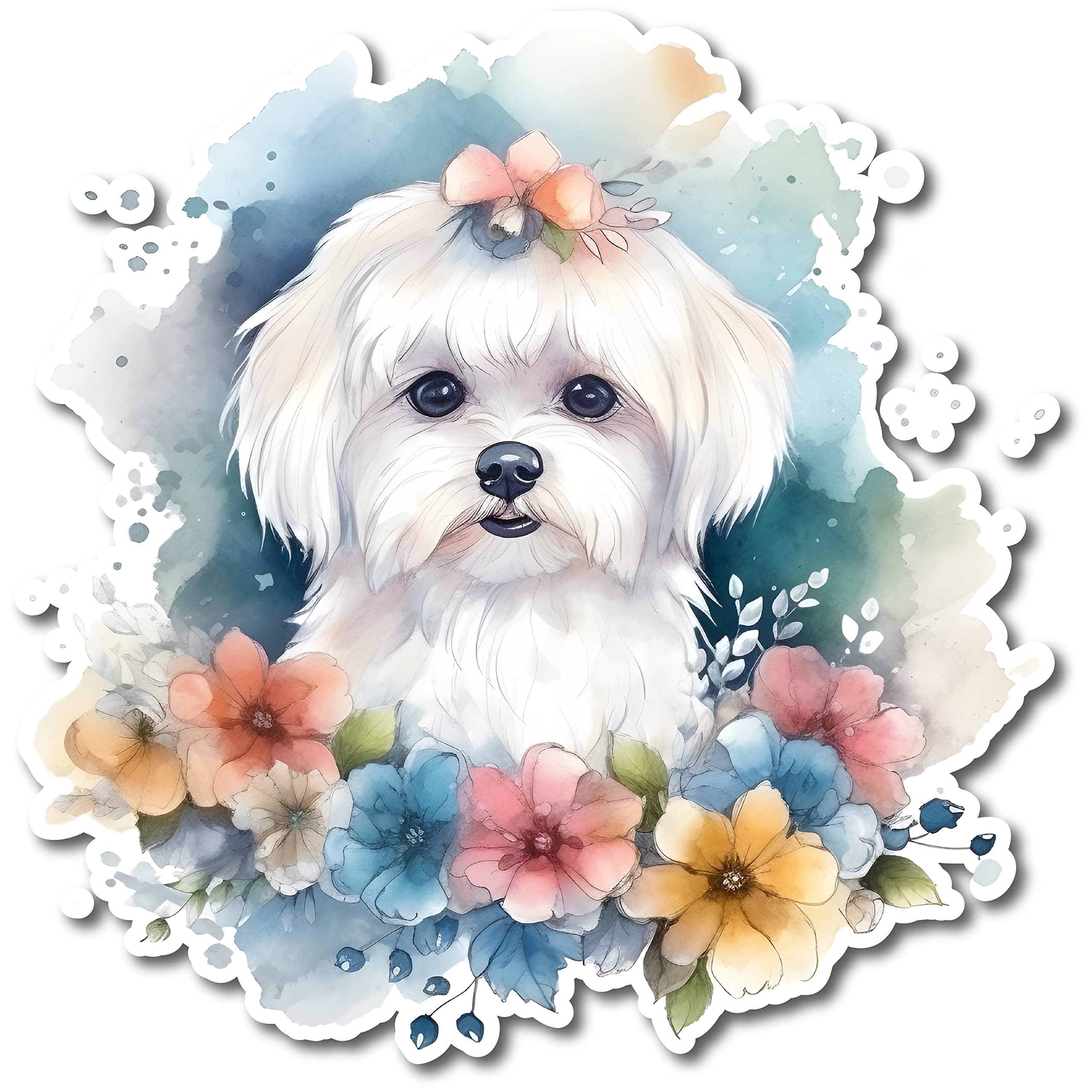 Amazon.com - Yoonek Graphics Maltese Dog Vinyl Decal Sticker for Car ...