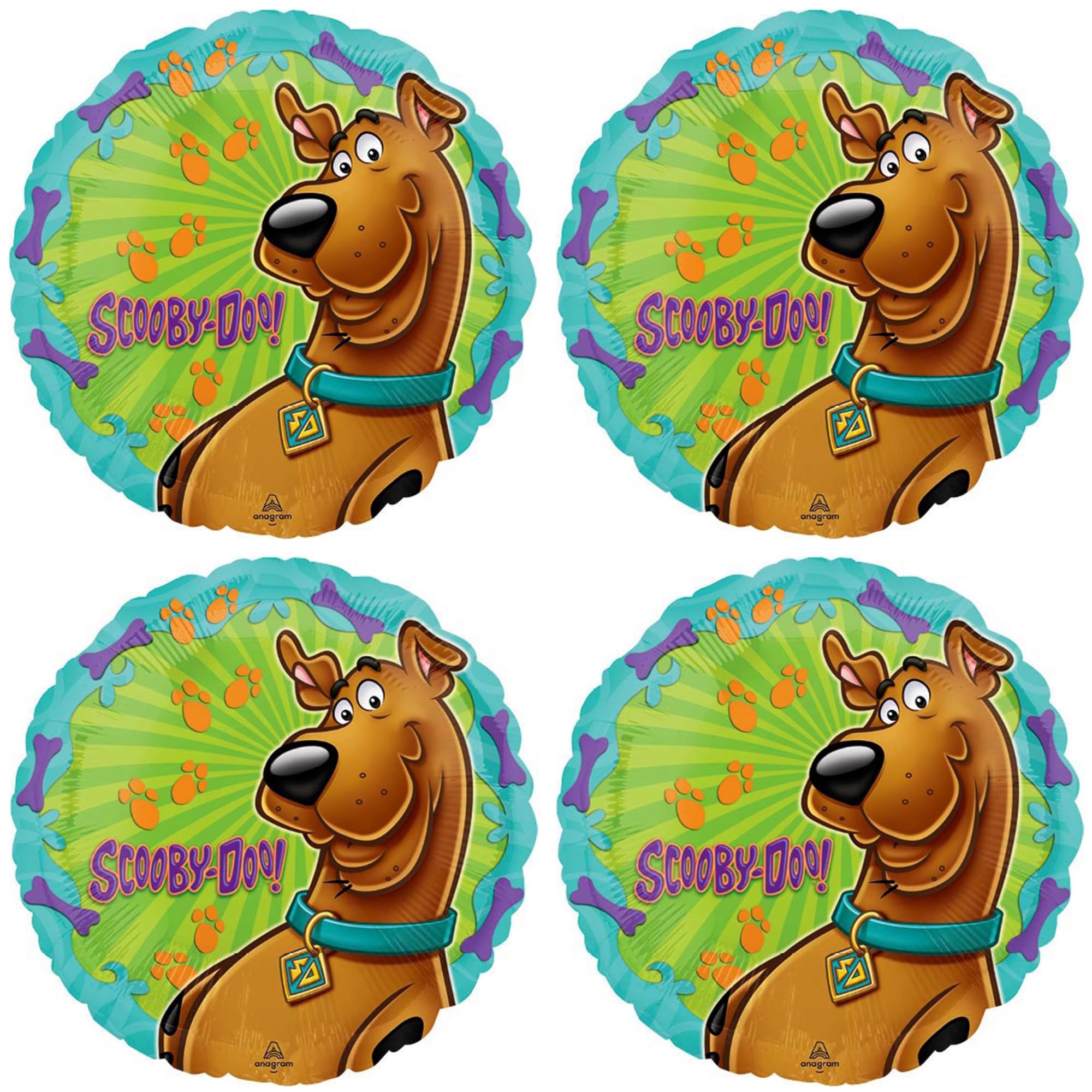 Amazon.com: Scooby Doo Party Balloons - Set Of 4 Balloon Decorations ...