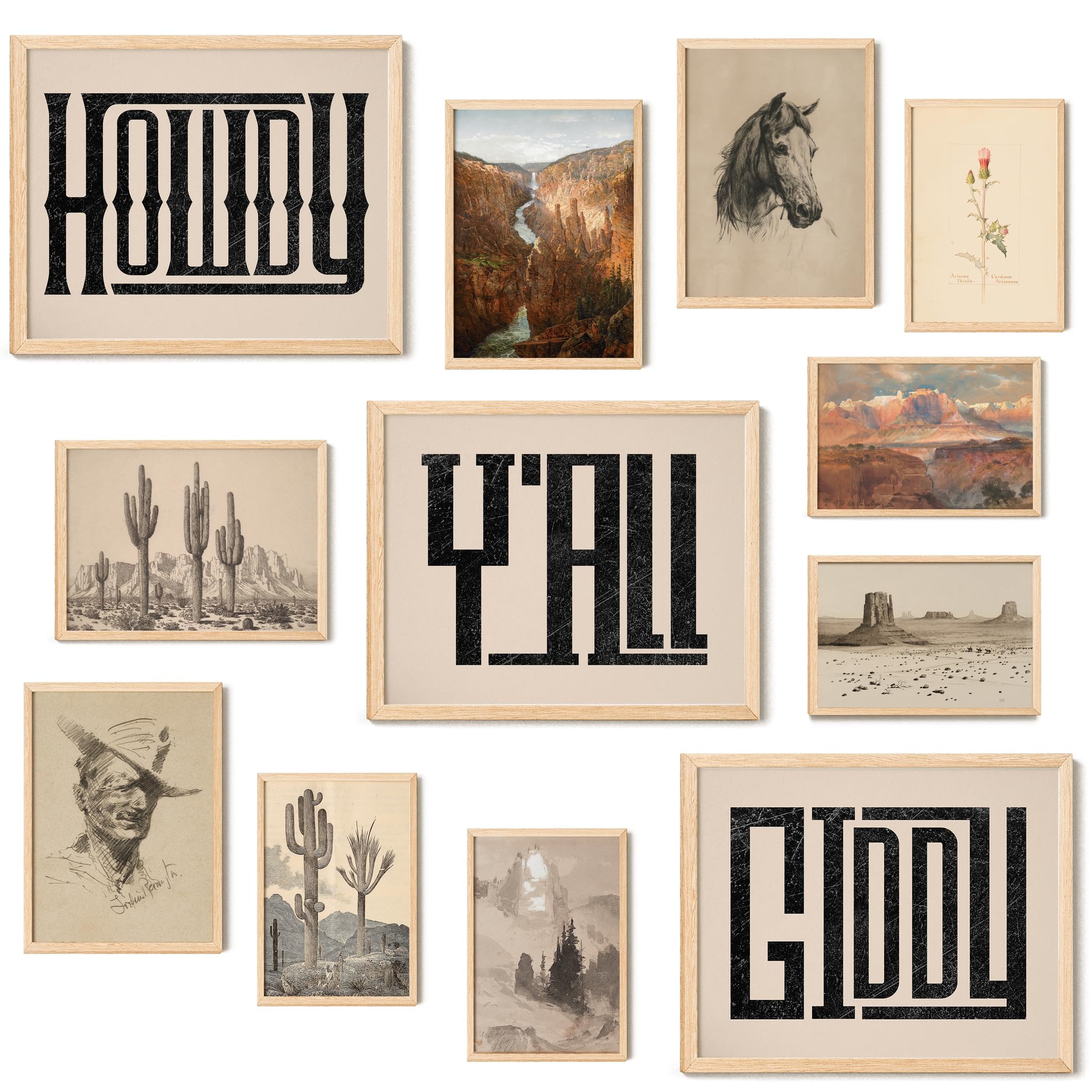 Amazon.com: 97 Decor Vintage Western Decor for Home - Boho Western Wall ...