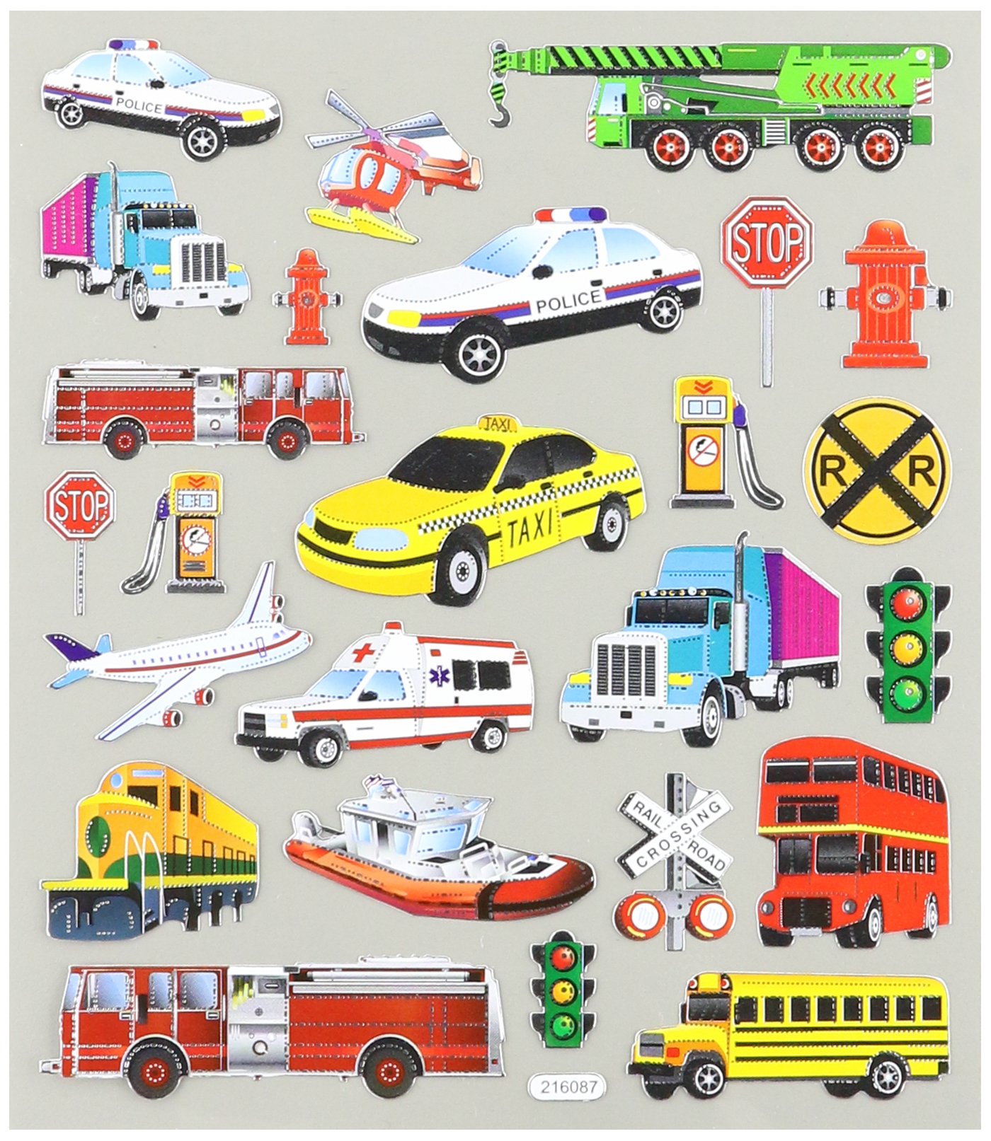 Amazon.com: Tattoo King Multi-Colored Stickers-Transportation : Toys ...