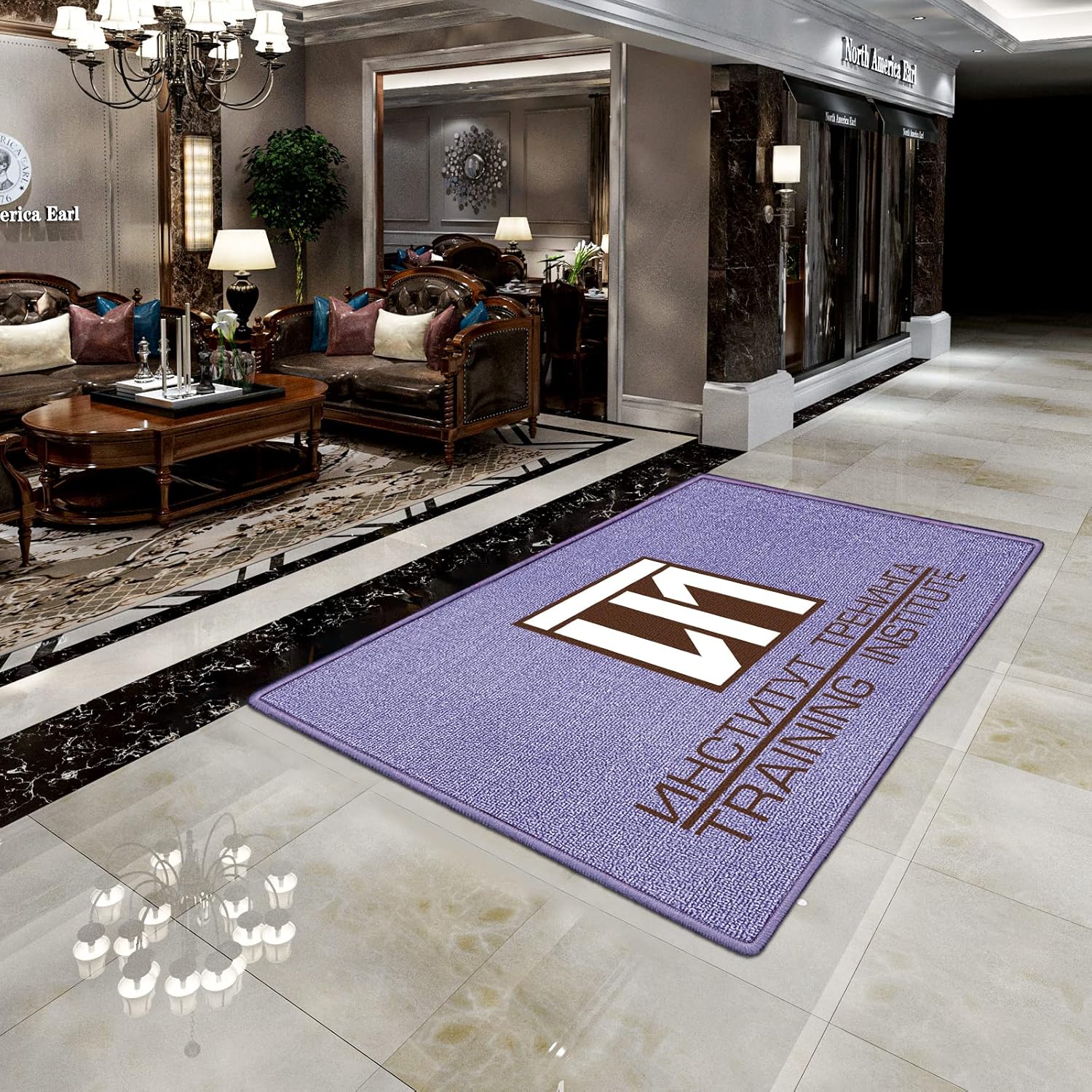Amazon.com: ALLEVI Commercial Rugs Mats for Entryway Custom shag ...