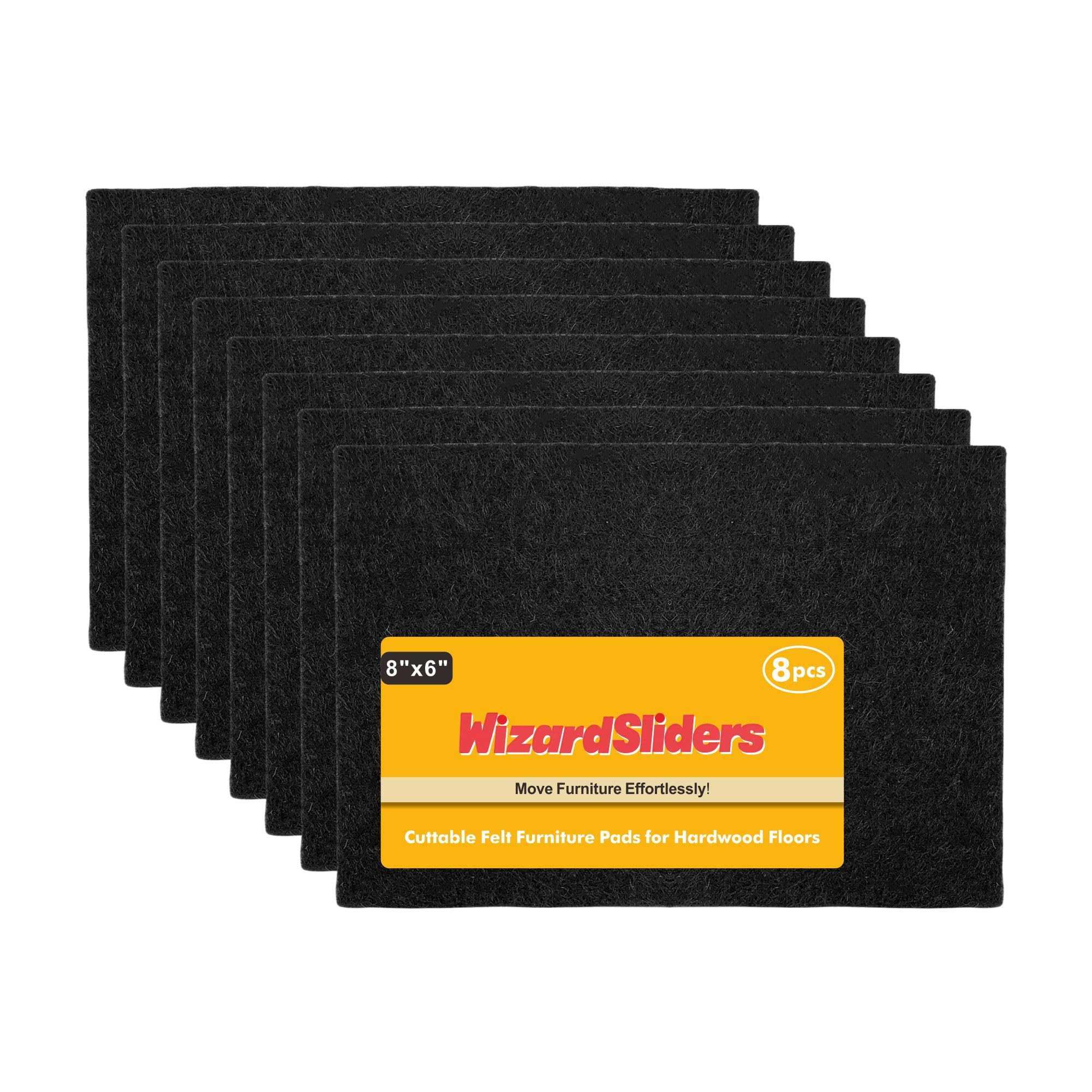WIZARD SLIDERS Felt Furniture Pads Self-Adhesive for Hardwood Floors ...