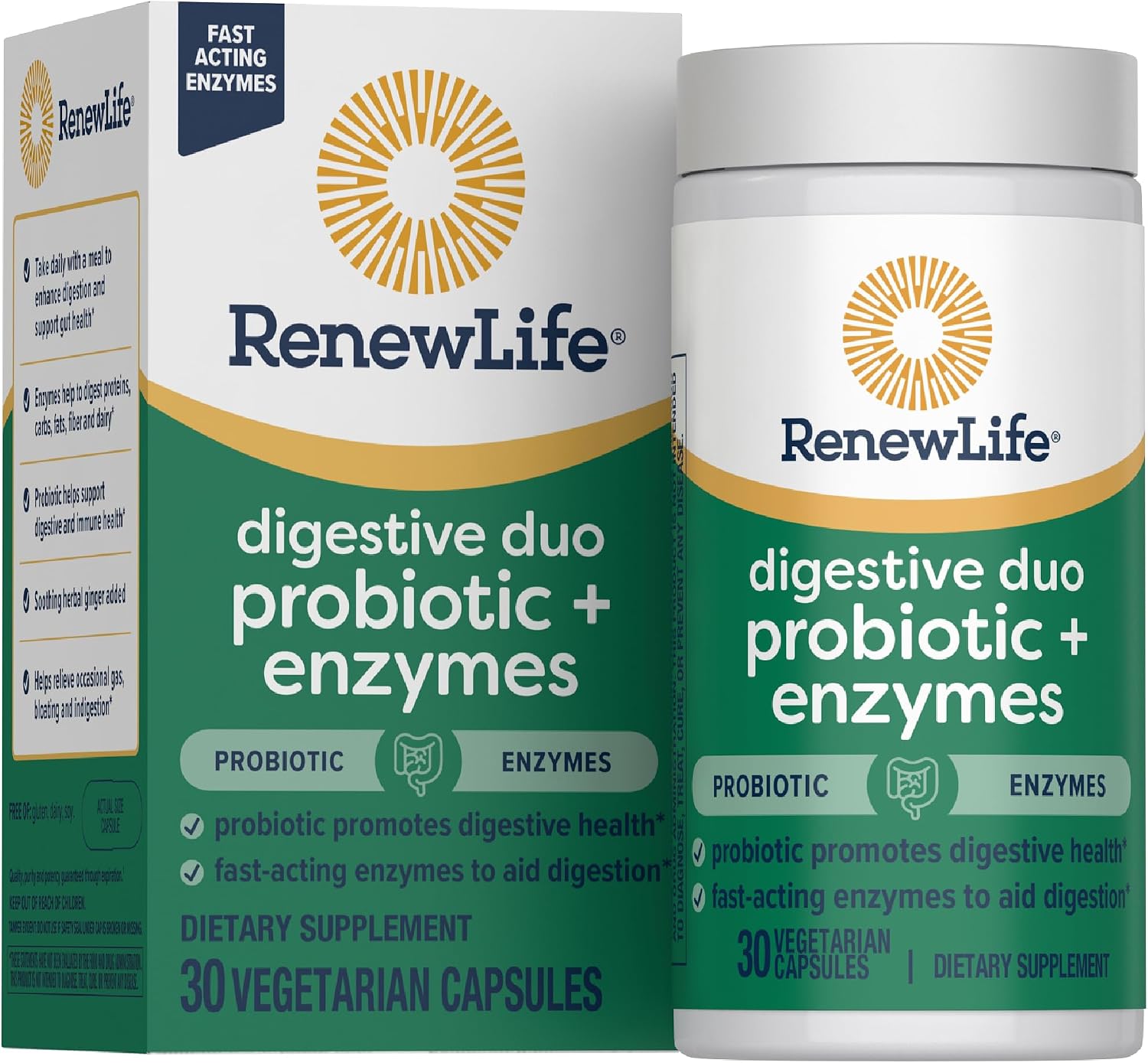 Amazon.com: Renew Life Digestive Duo Probiotic and Enzymes Vegetarian ...