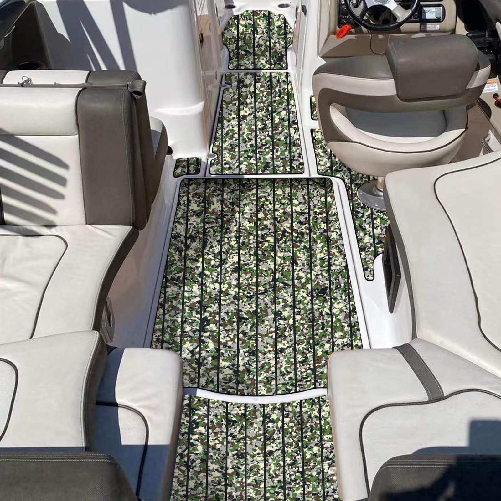 Snapklik.com : EVA Foam Faux Teak Boat Decking Jungle Camo Boat ...