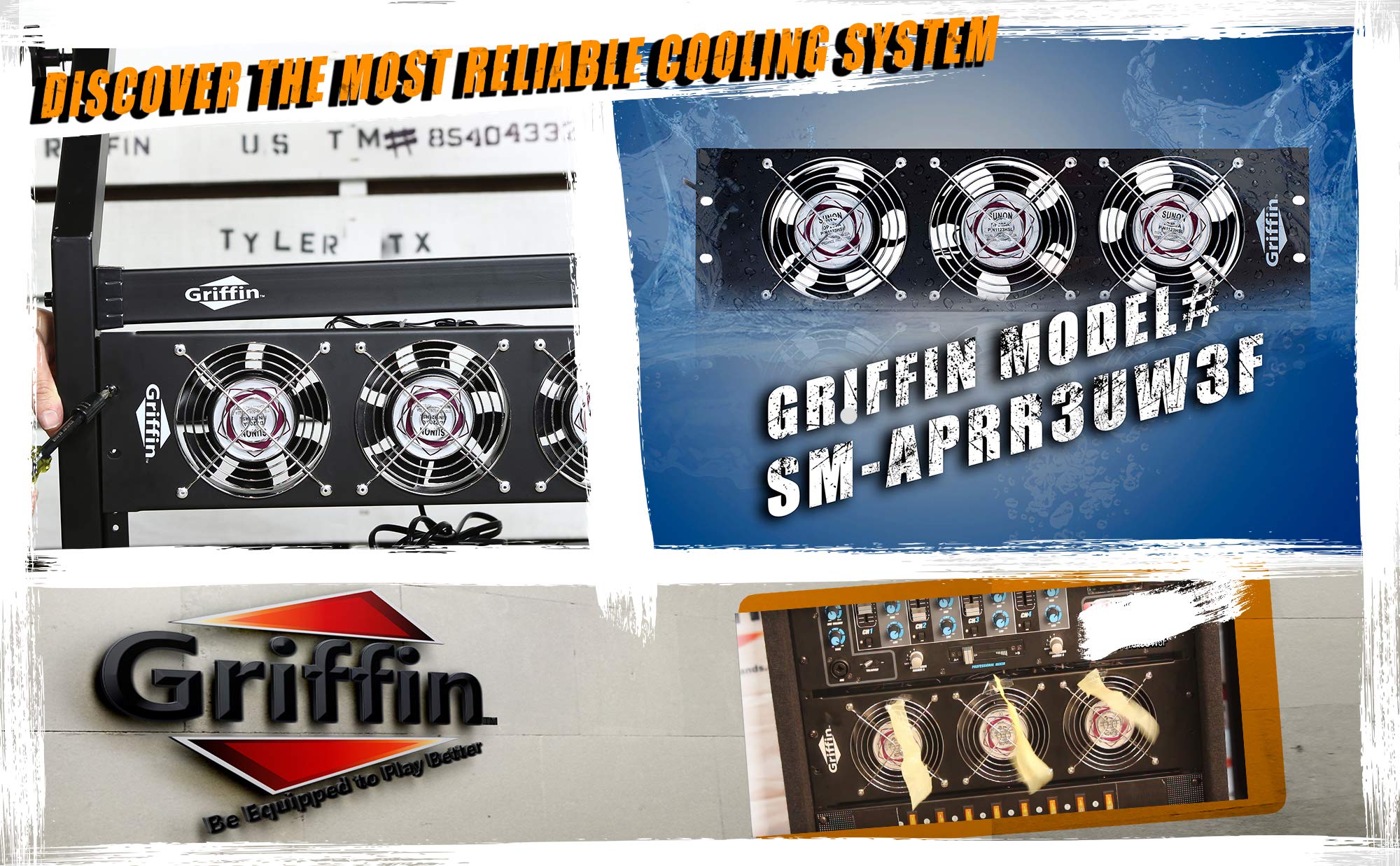 GRIFFIN Rackmount Cooling Fan | 3U Ultra-Quiet Triple Exhaust Fans ...