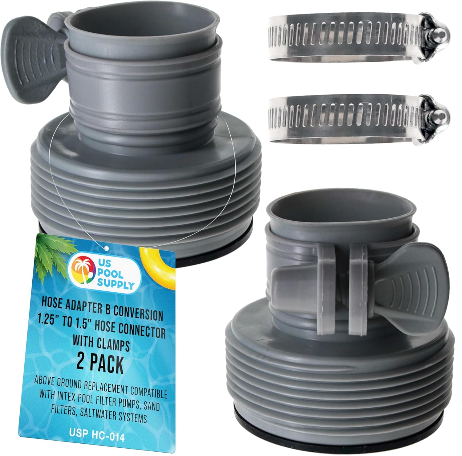 Amazon.com: U.S. Pool Supply Pool Hose Adapter B Conversion 1.25" to 1. ...