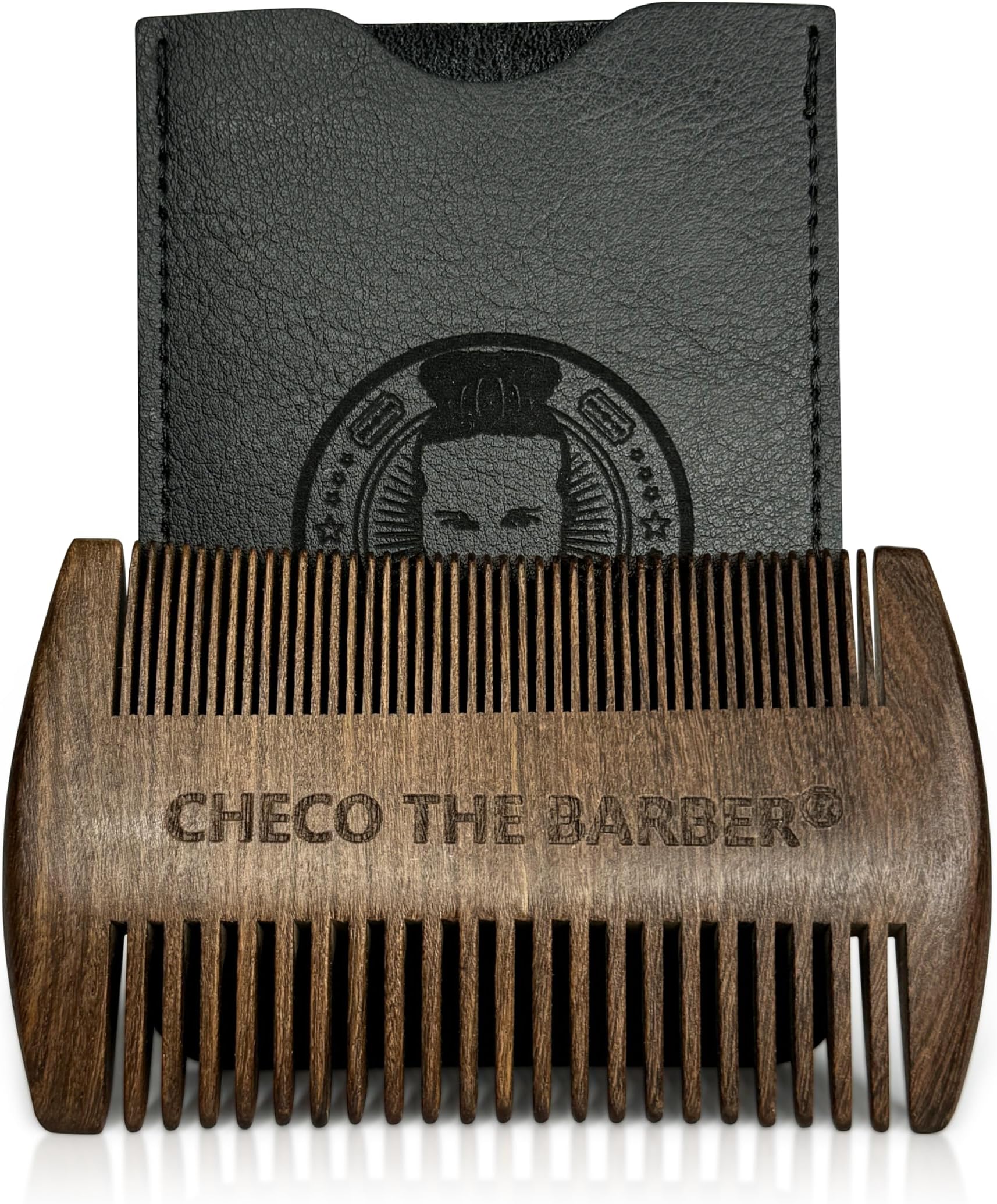 Amazon.com : Beard Comb for Men, Natural Sandalwood Dual Action Fine ...