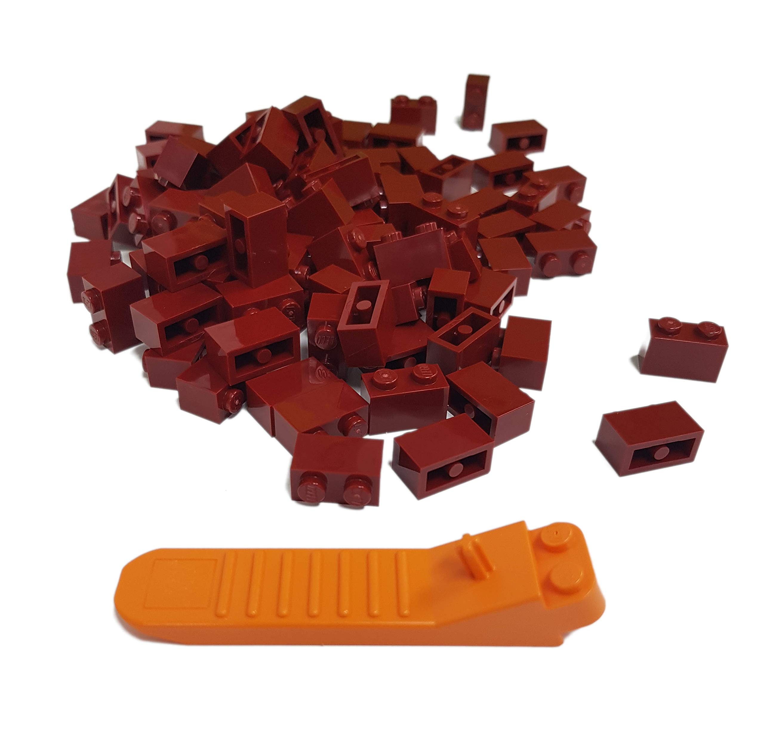 LEGO Classic Pack of 100 1x2 Stones (3004) with Stone Separator (Dark ...