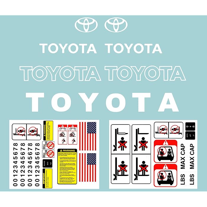 Buy Bill’s Lift Forklift Decal Kit for Toyota Industrial Lift Trucks ...