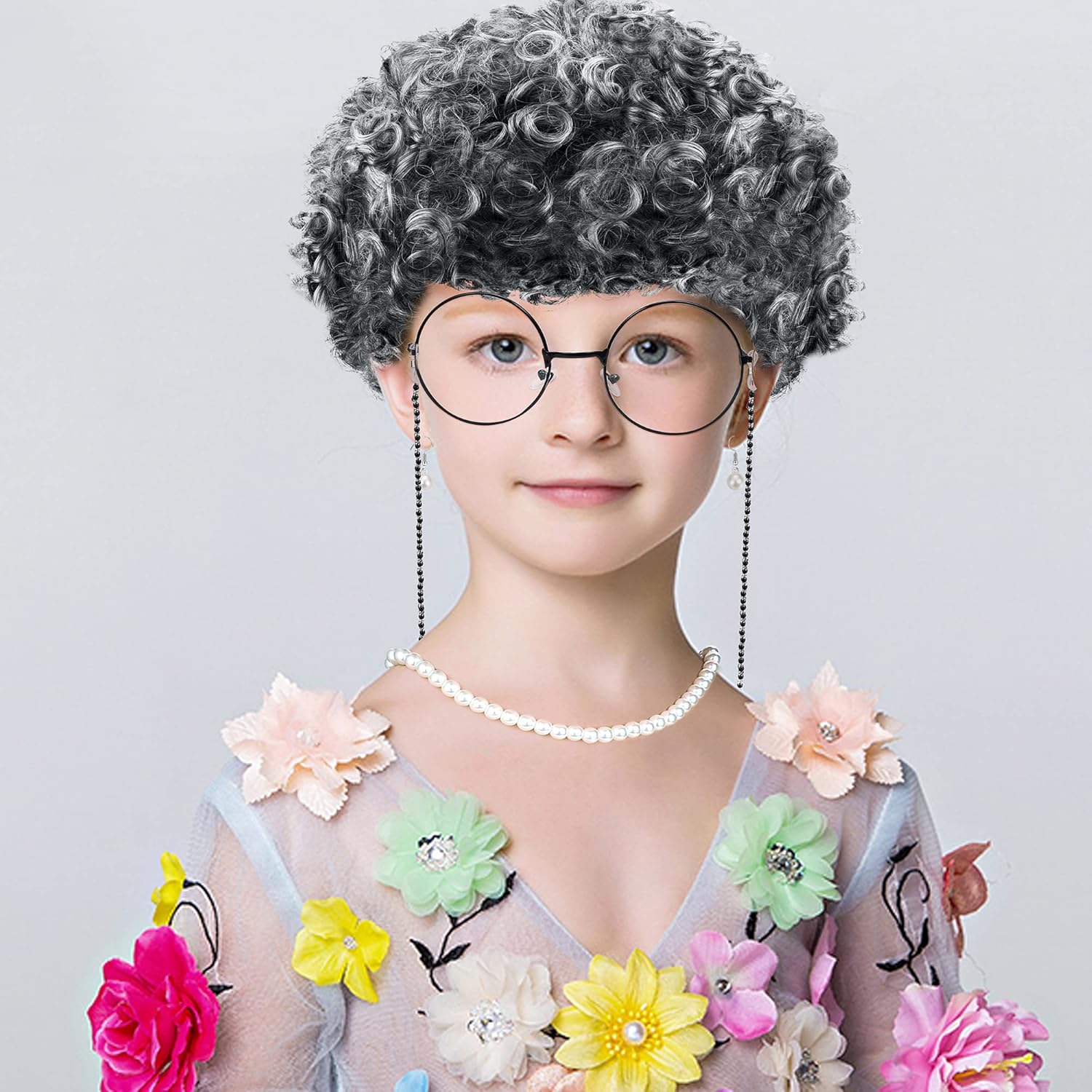 Morfetto Old Lady Cosplay Set Grandmother Wig Madea Granny Glasses ...