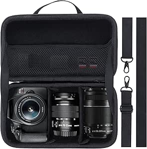 Amazon.com : Lebakort Storage Case Compatable With Canon EOS Rebel T7 / T7i / R100 / R50 / R5 ...
