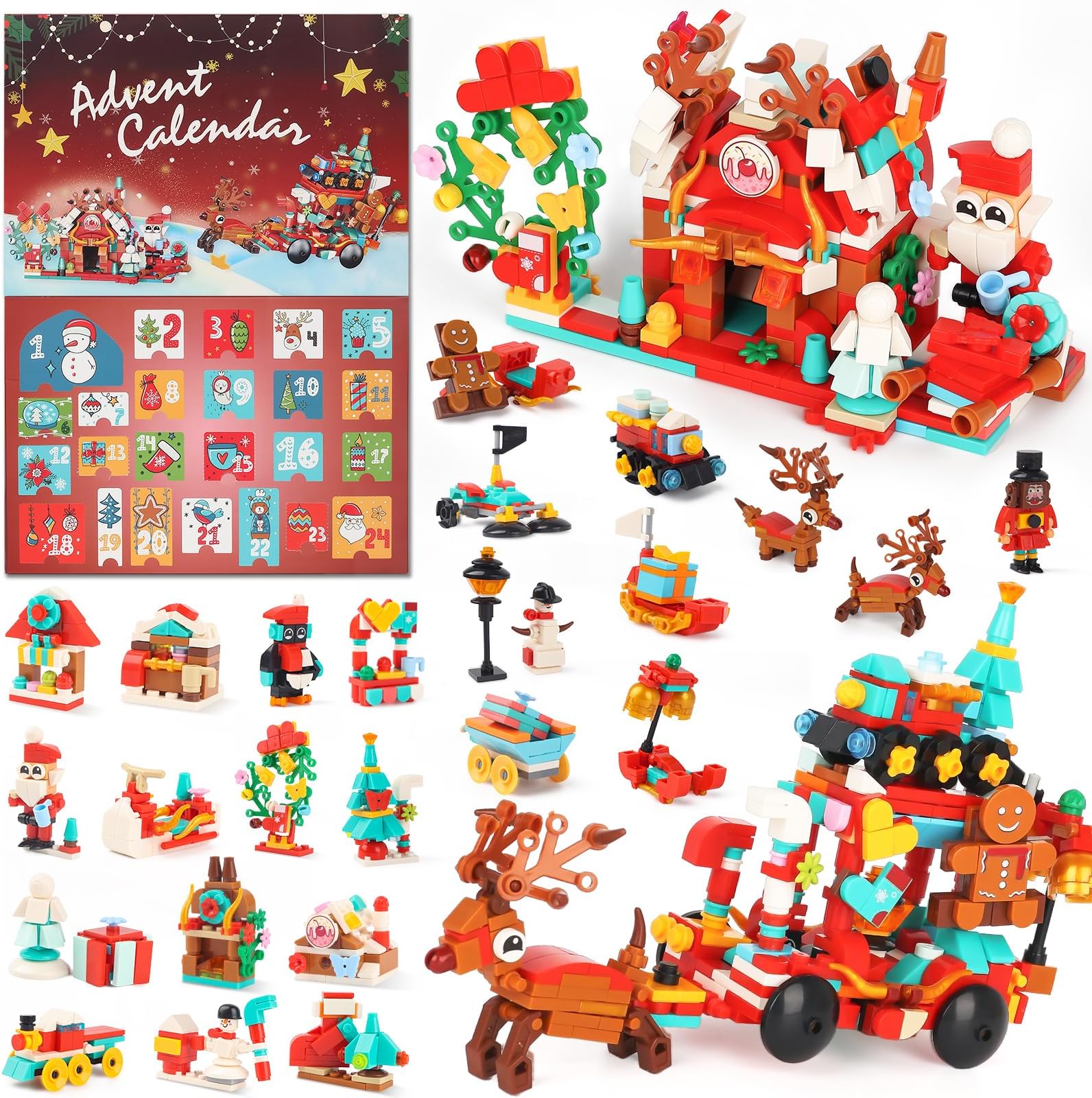 Amazon.com: Building Blocks Advent Calendar 2024: Countdown 24 Days ...