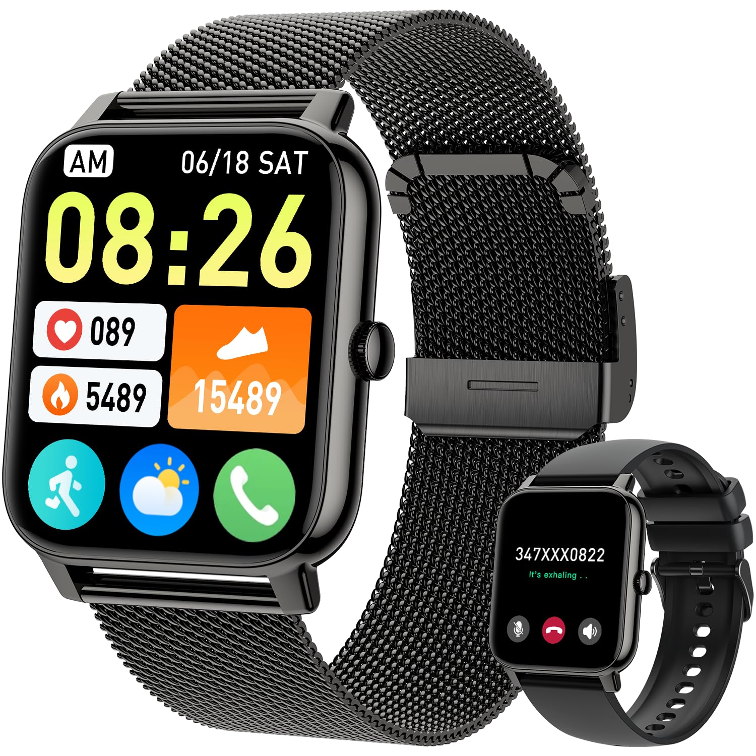 Amazon.com: Smart Watch for Men Fitness Tracker: Waterproof Smart ...