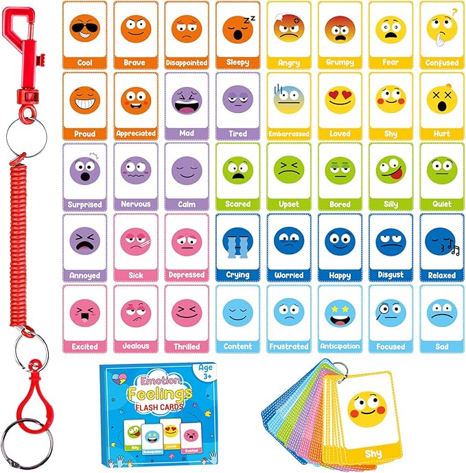 40PCS Autism Emotions Feelings Communication Cards for Speech Delay ...