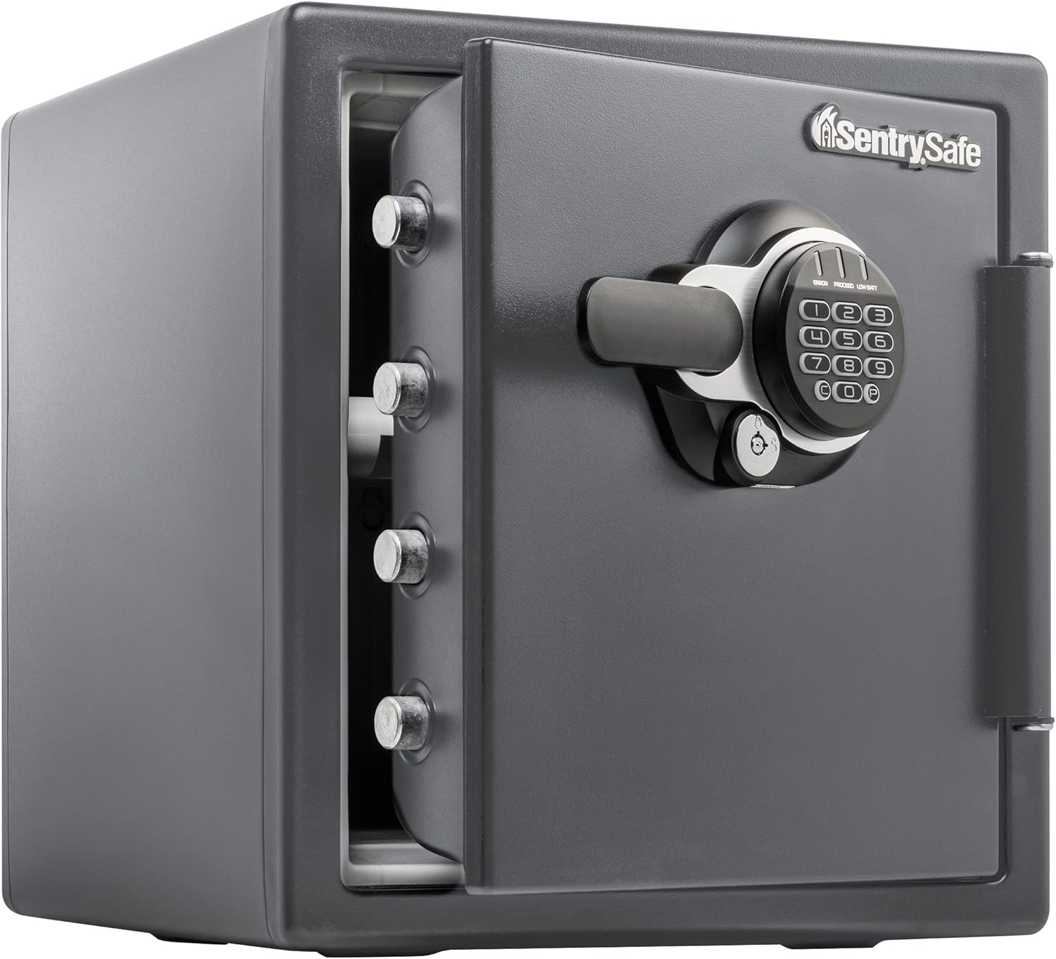 Brandclub - SentrySafe Fireproof and Waterproof Gun Metal Gray Steel Floor Safe with Digital ...