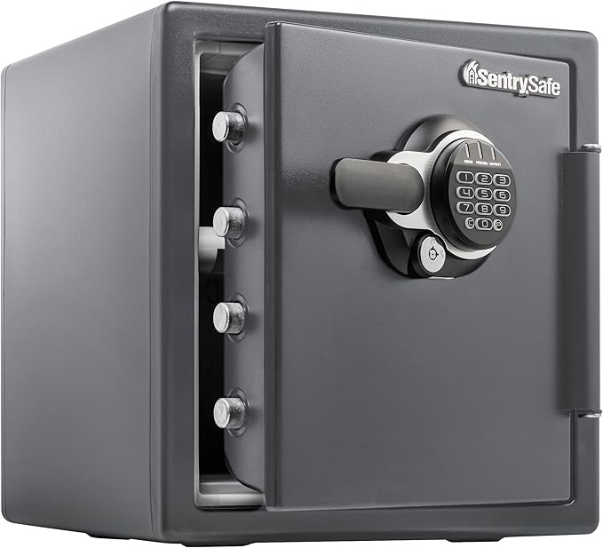 SentrySafe Fireproof and Waterproof Gun Metal Gray Steel Floor Safe ...