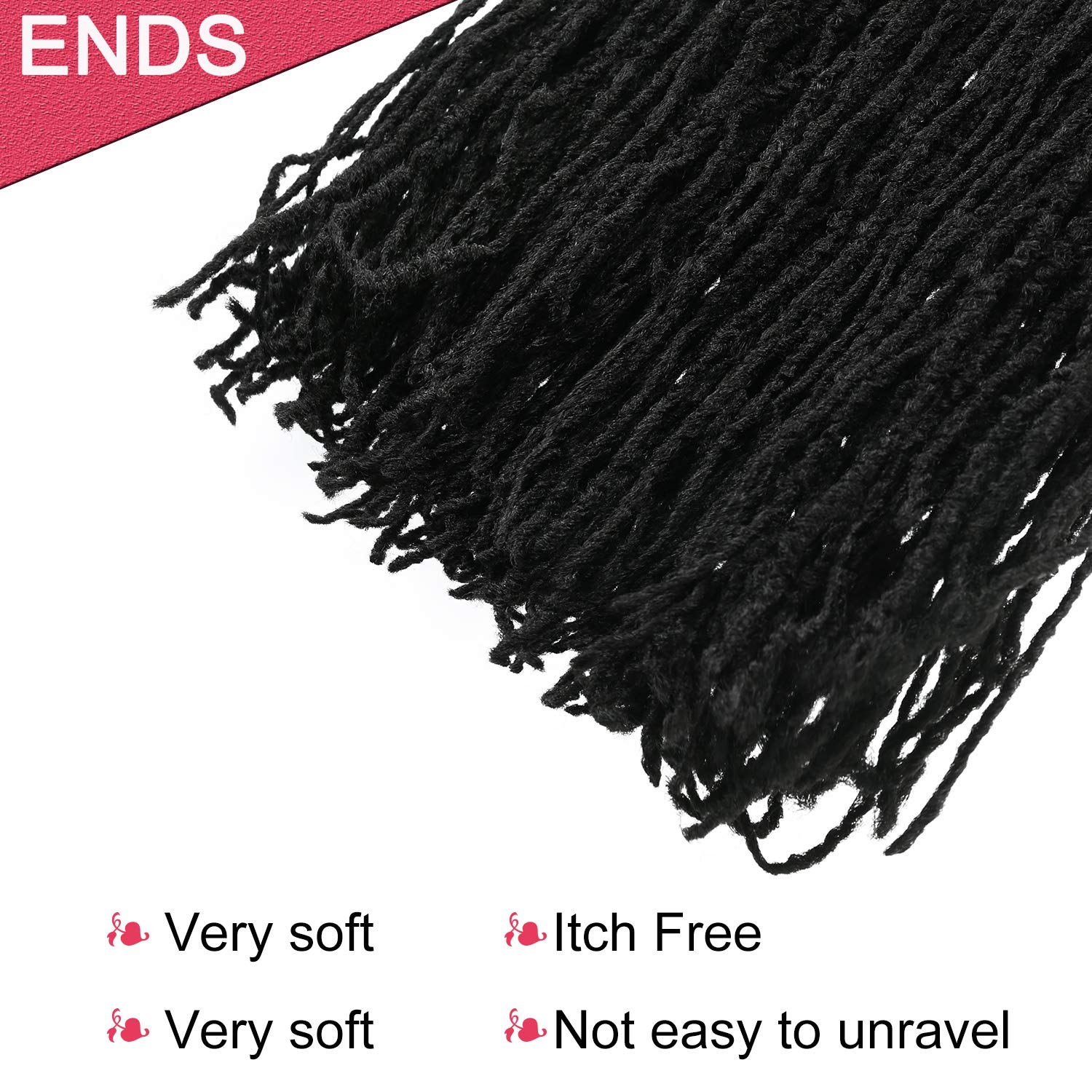 Buy 5 Packs New Locs Crochet Hair 36inch Straight Goddess Locs Crochet ...
