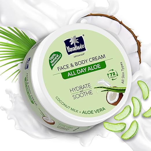 Parachute Advansed All Day Aloe Face and Body Cream, Moisturiser for ...