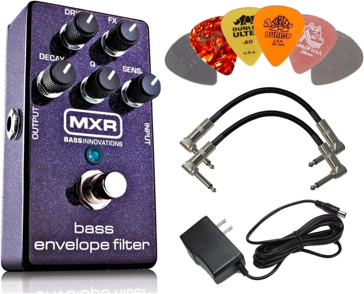 Amazon.com: MXR M82 Bass Envelope Filter Effects Pedal BUNDLE with AC ...