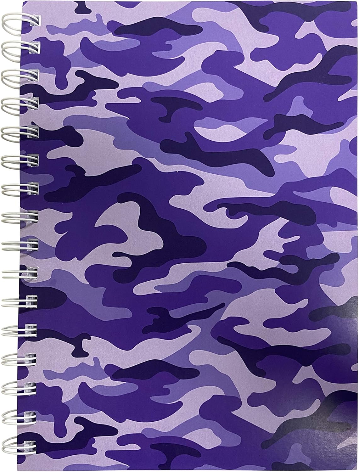 Packitsafe – A5 Lined Purple Notebook Camouflage Wirebound Notepad ...