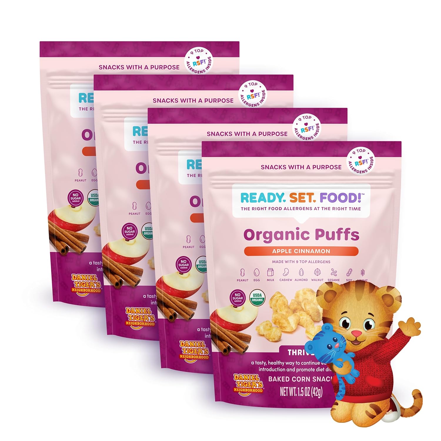 Amazon.com: Ready Set Food Organic Puffs – Early Allergen Introduction ...