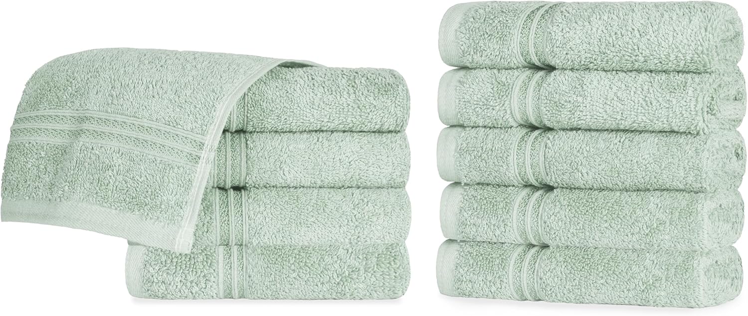 Amazon.com: Superior Egyptian Cotton 10-Piece Face Towel Set , Small ...