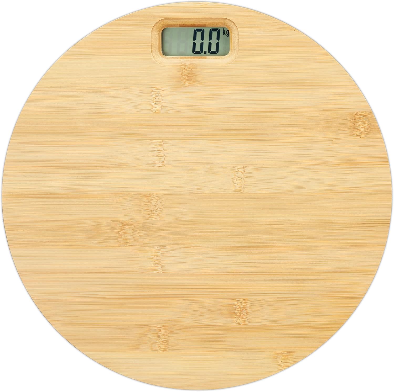 Relaxdays Bathroom Scales Digital, Bamboo, Floor, up to 180 kg, H x Ø ...