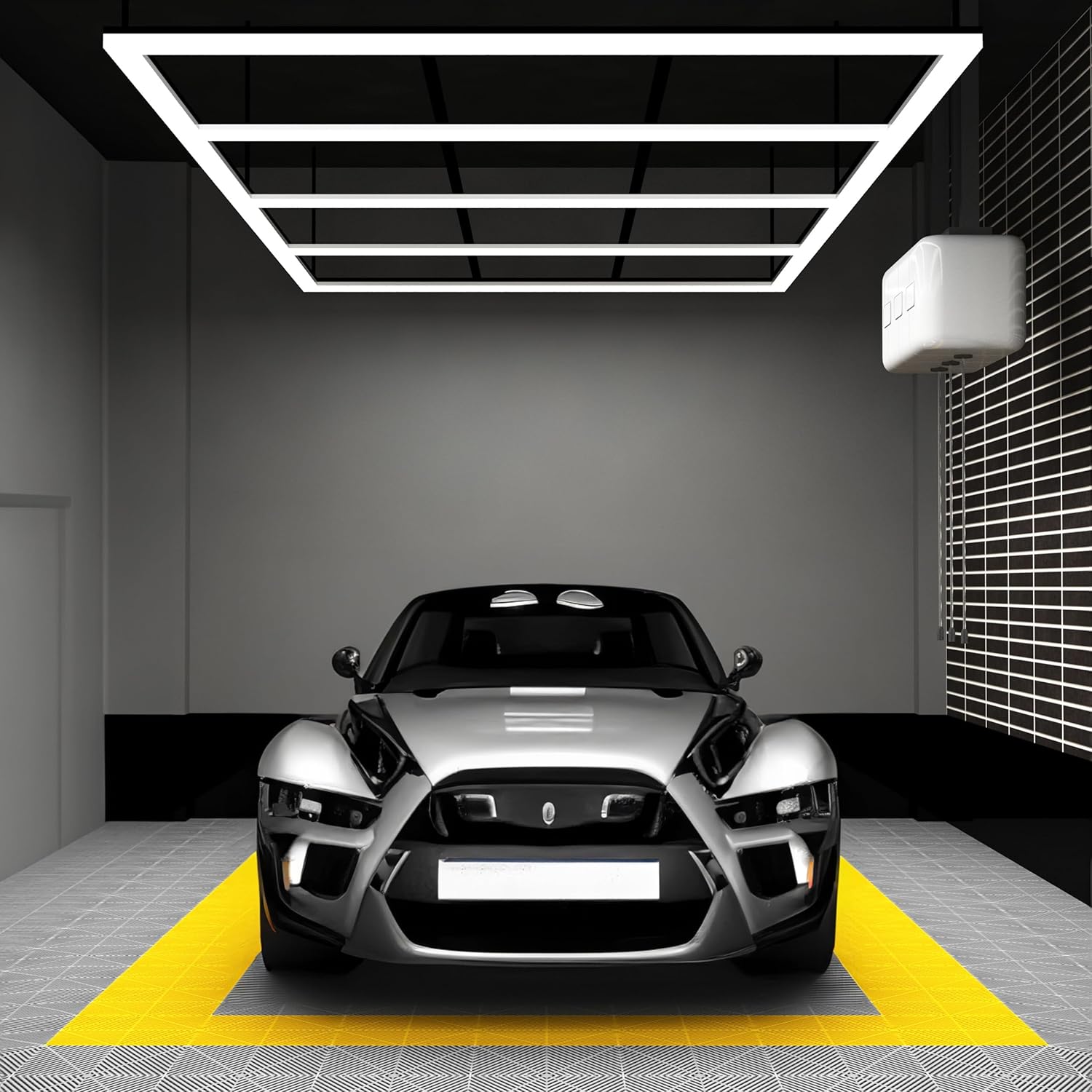 Neatfi LED Garage Ceiling Light, 31,680 Lumens, 6500K, 288W, Ultra ...