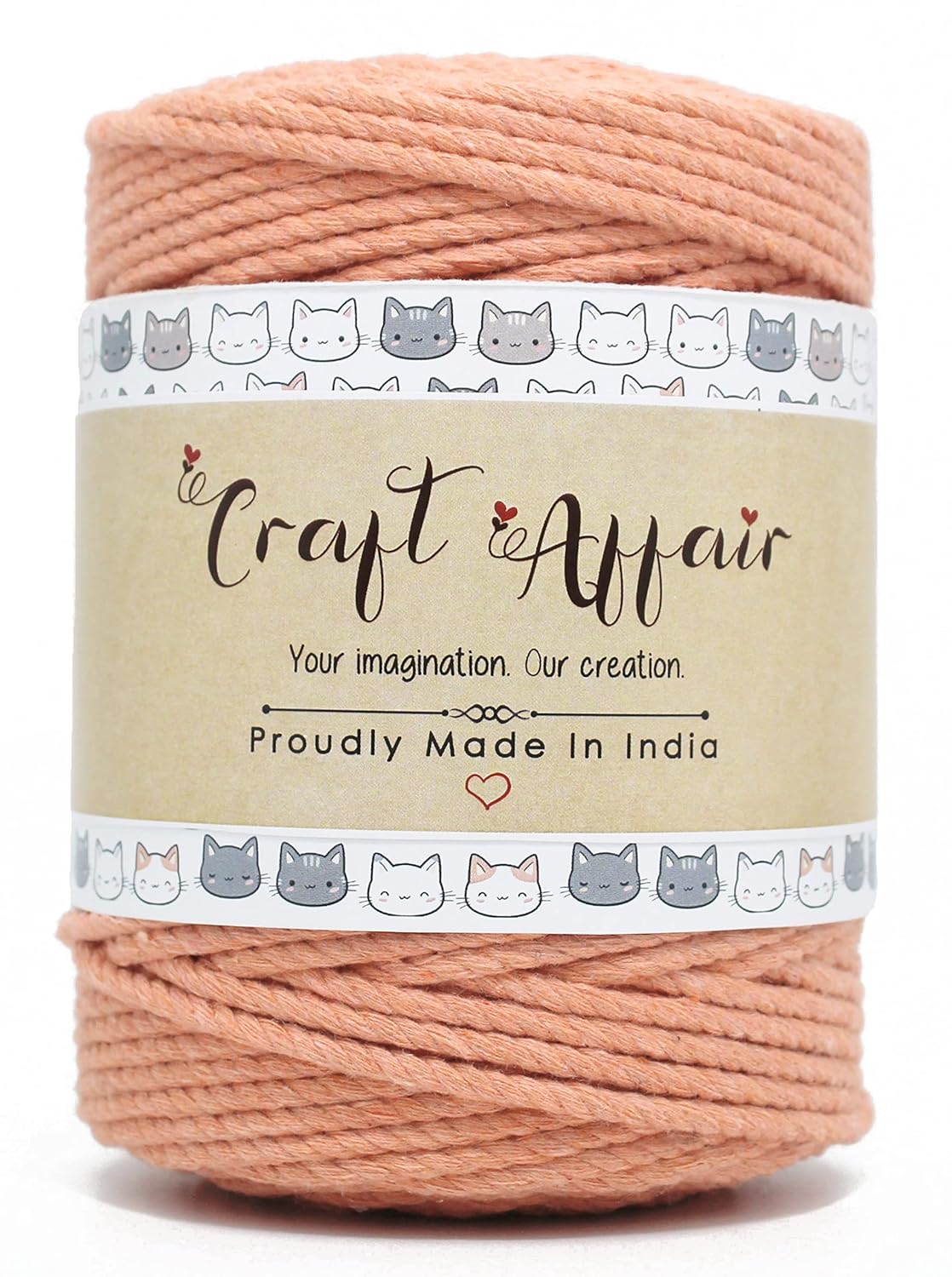 Craft Affair | 3ply Twisted Cotton Cord (10 Meter, 3mm) | Cotton Thread ...