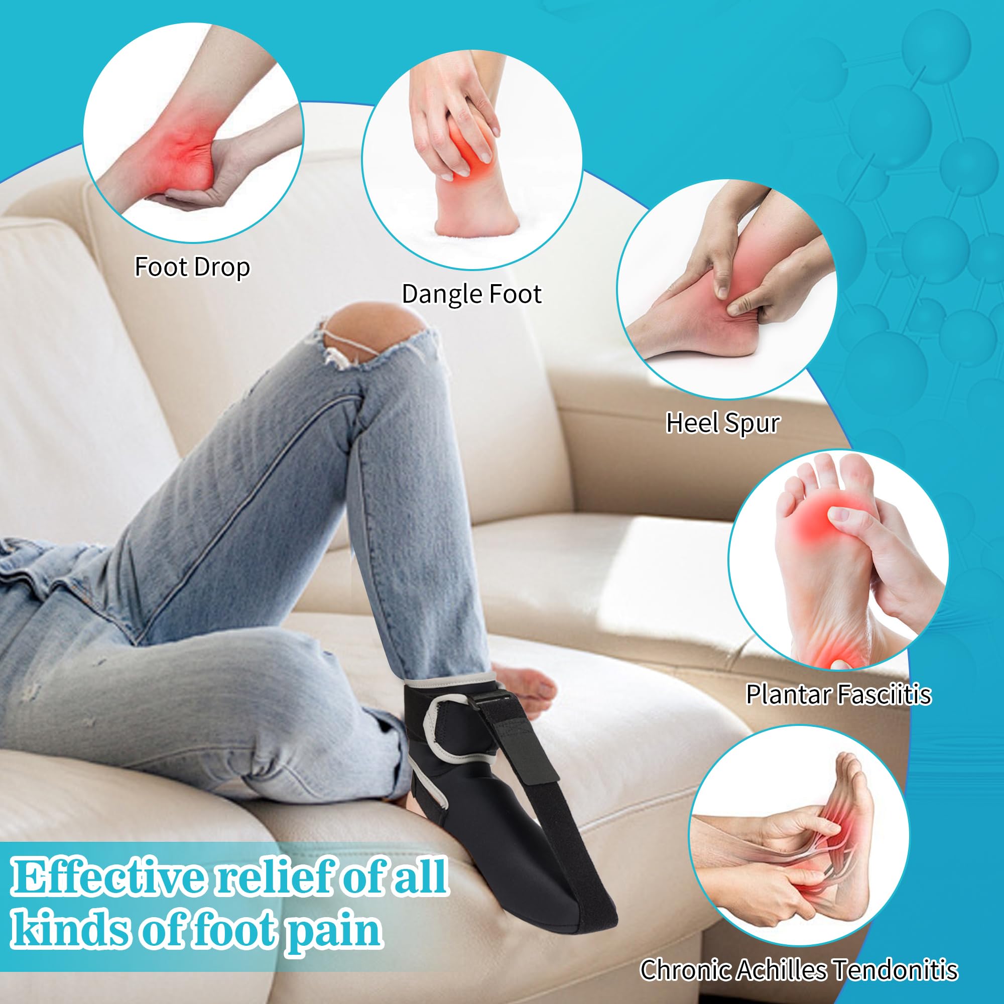 Snapklik.com : Medibot Plantar Fasciitis Night Splint Sock: Unisex ...